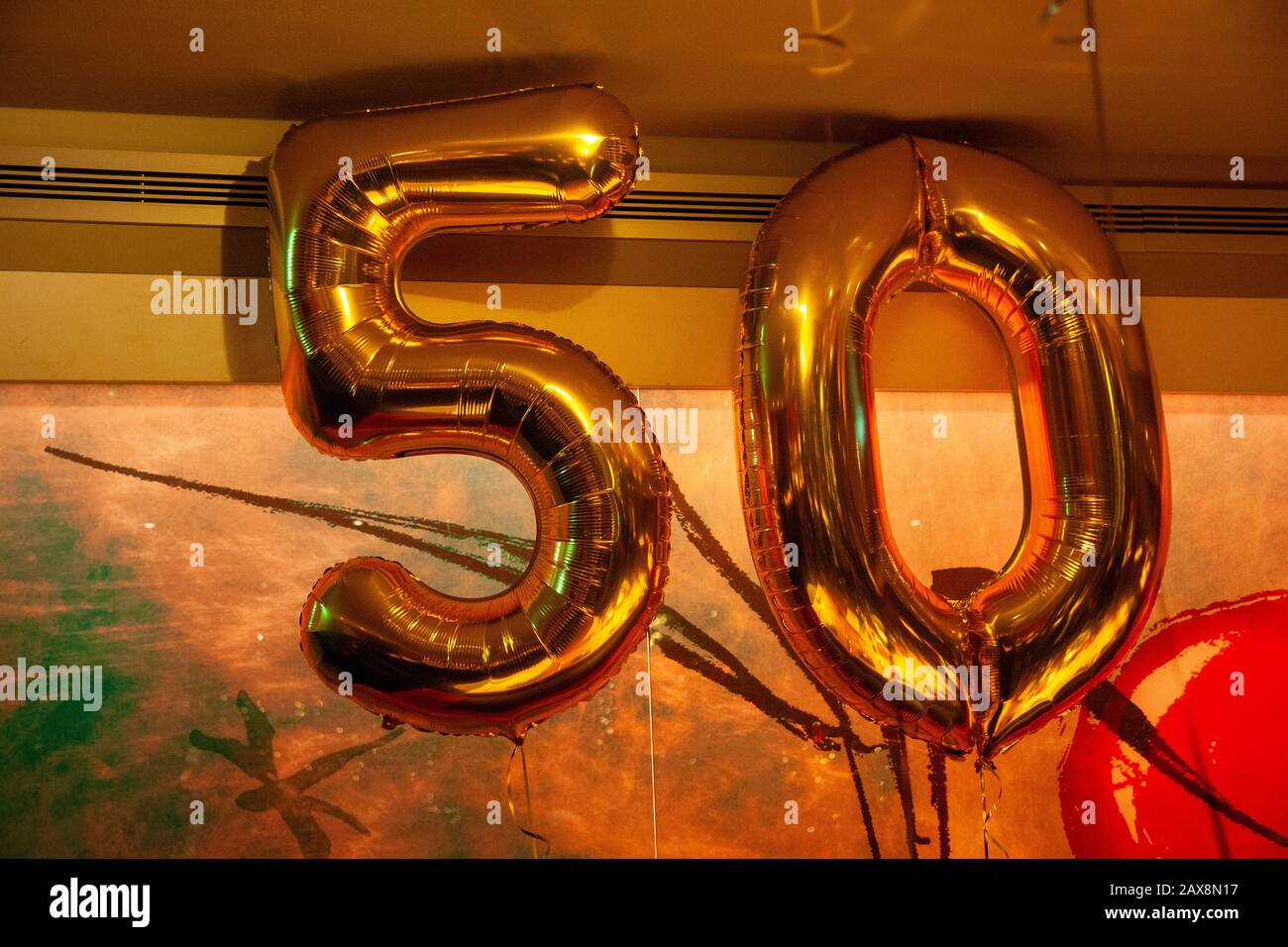 50th birthday balloons hi-res stock photography and images - Alamy