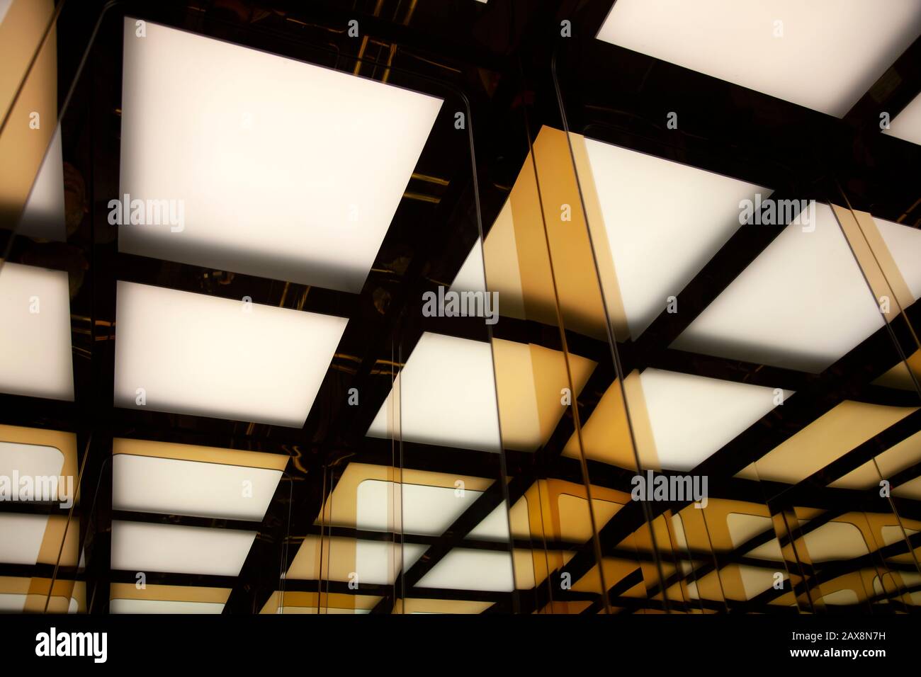 Elevator Ceiling Reflections Stock Photo - Alamy