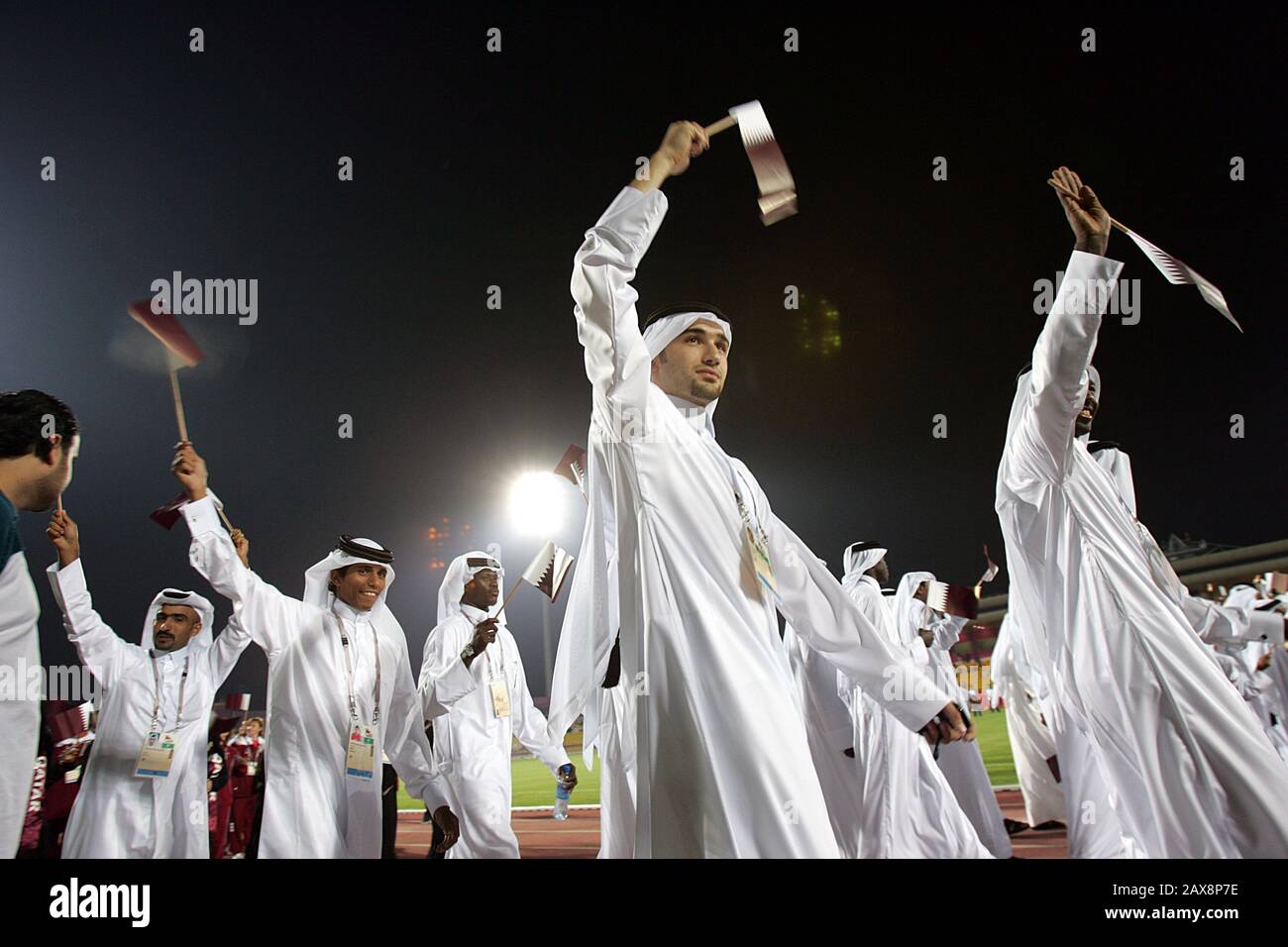 Doha flag hi-res stock photography and images - Alamy