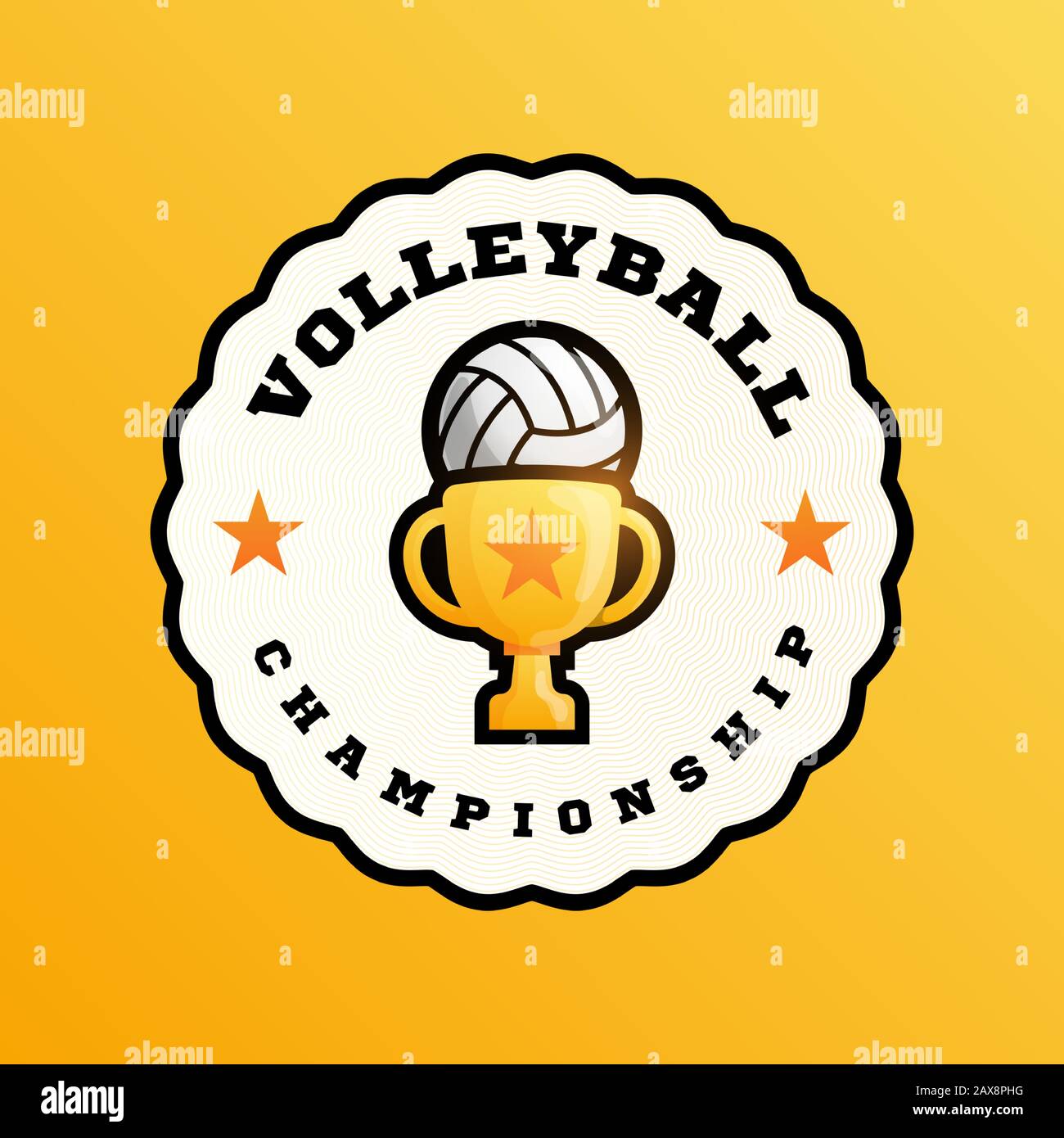 Champion volleyball vector logo. Modern professional Typography sport ...