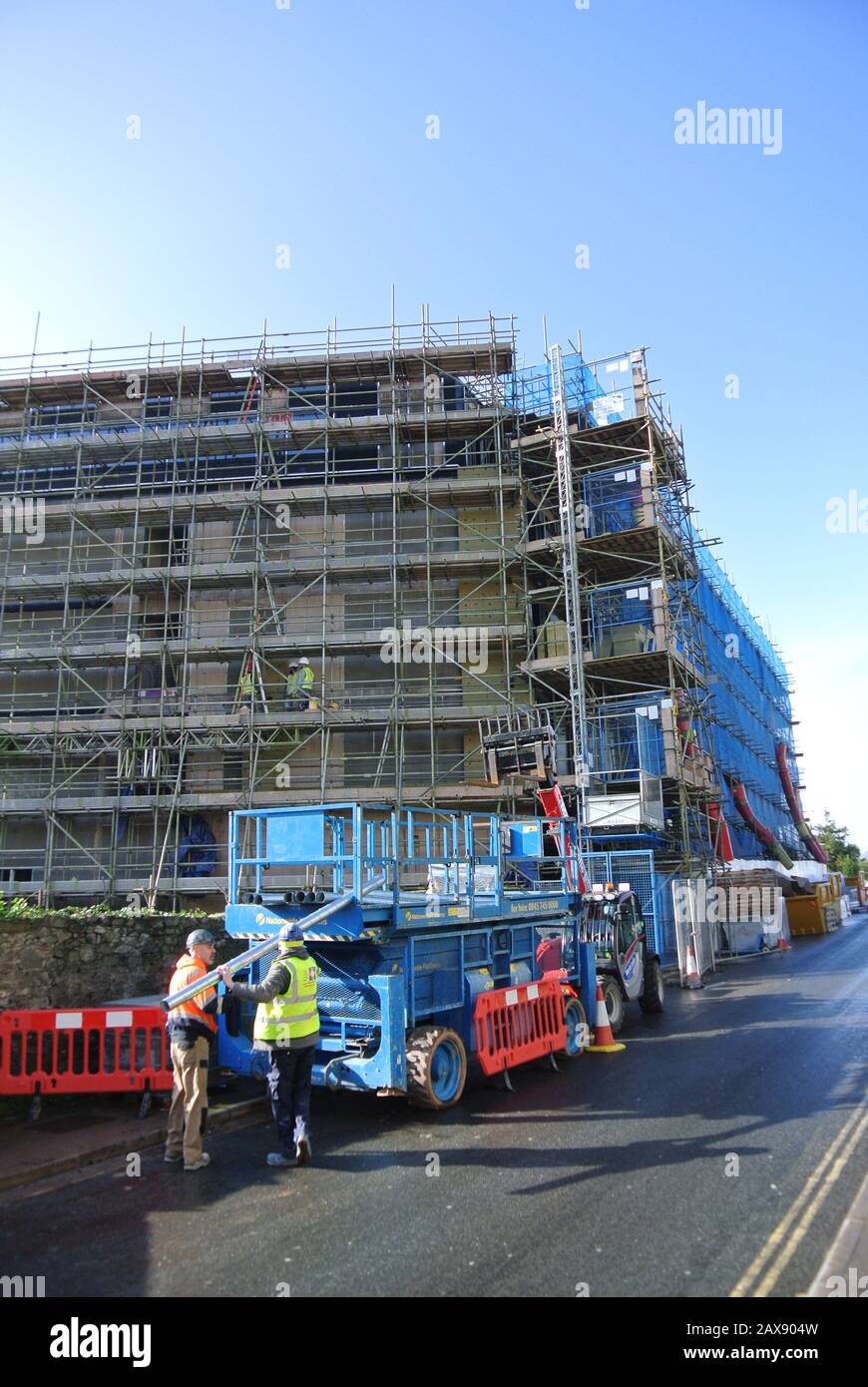 The Terrace, Torquay, Devon, England, showing the progress in building ...