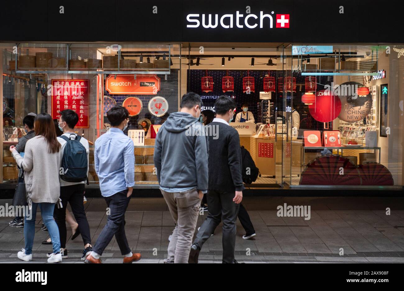 Swiss multinational watchmaker Swatch brand store seen in Hong Kong Stock Photo - Alamy