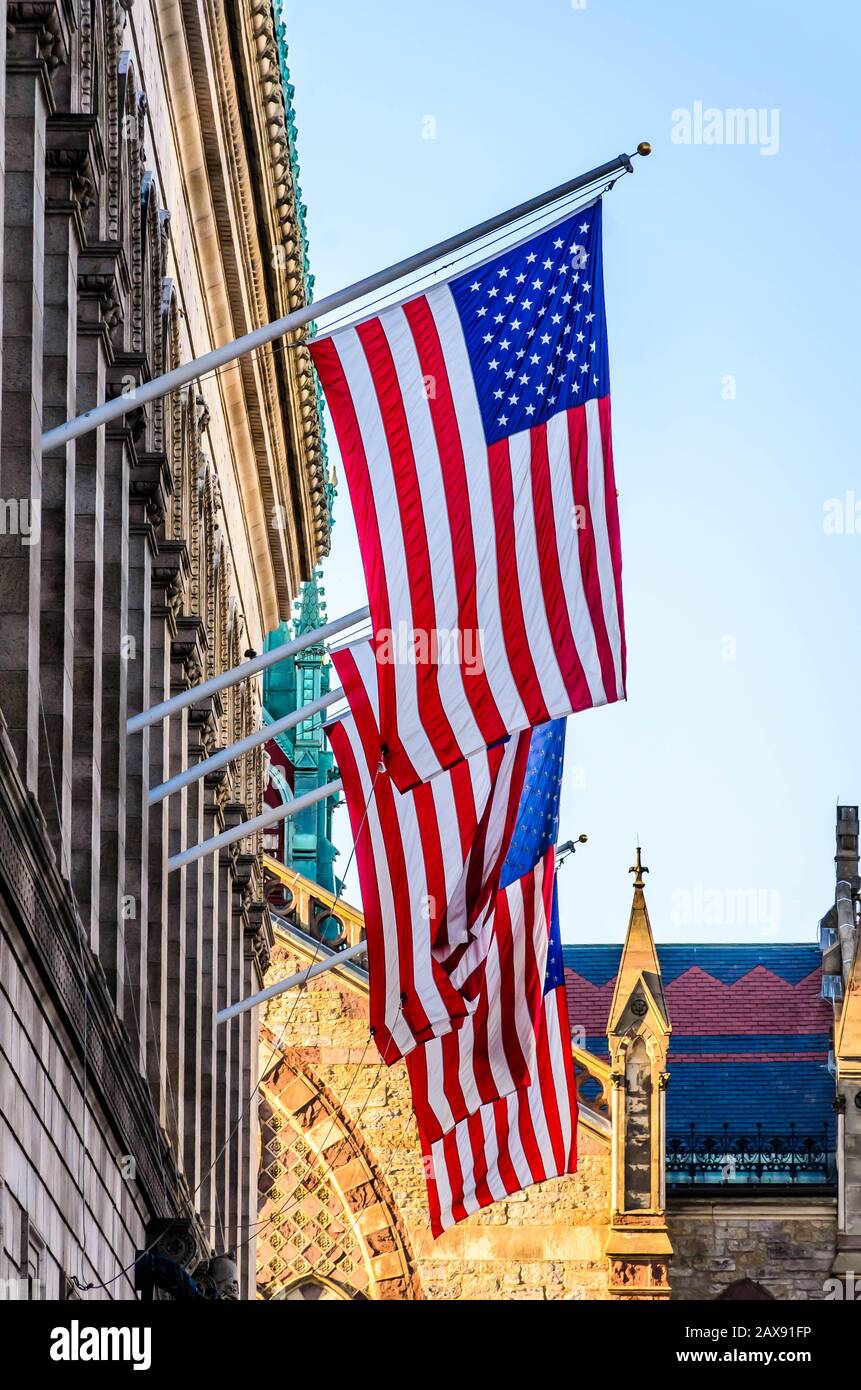 Boston american flags hi-res stock photography and images - Alamy
