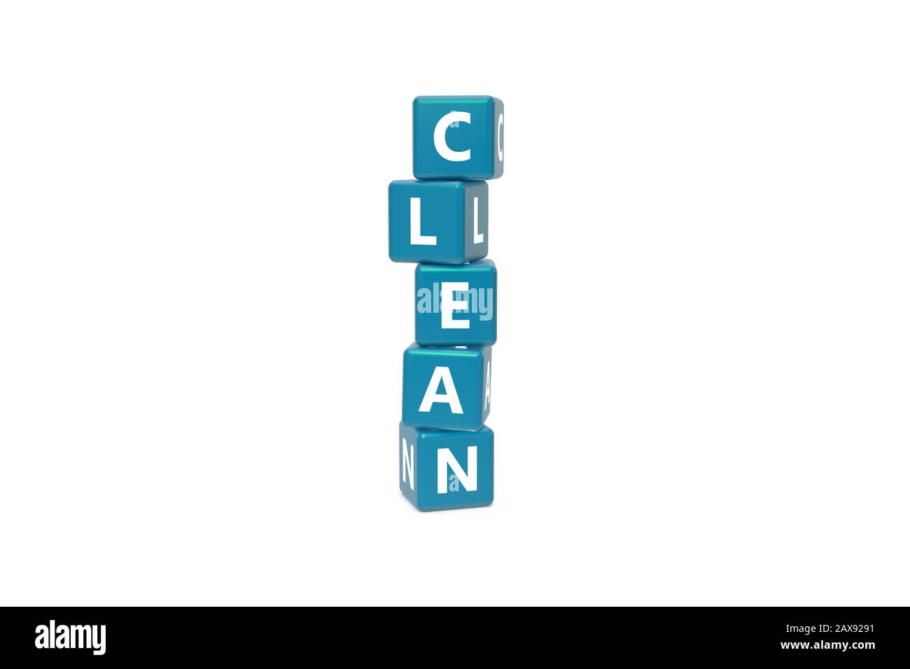 3d rendering, crossword with letters of Clean text words concept on ...