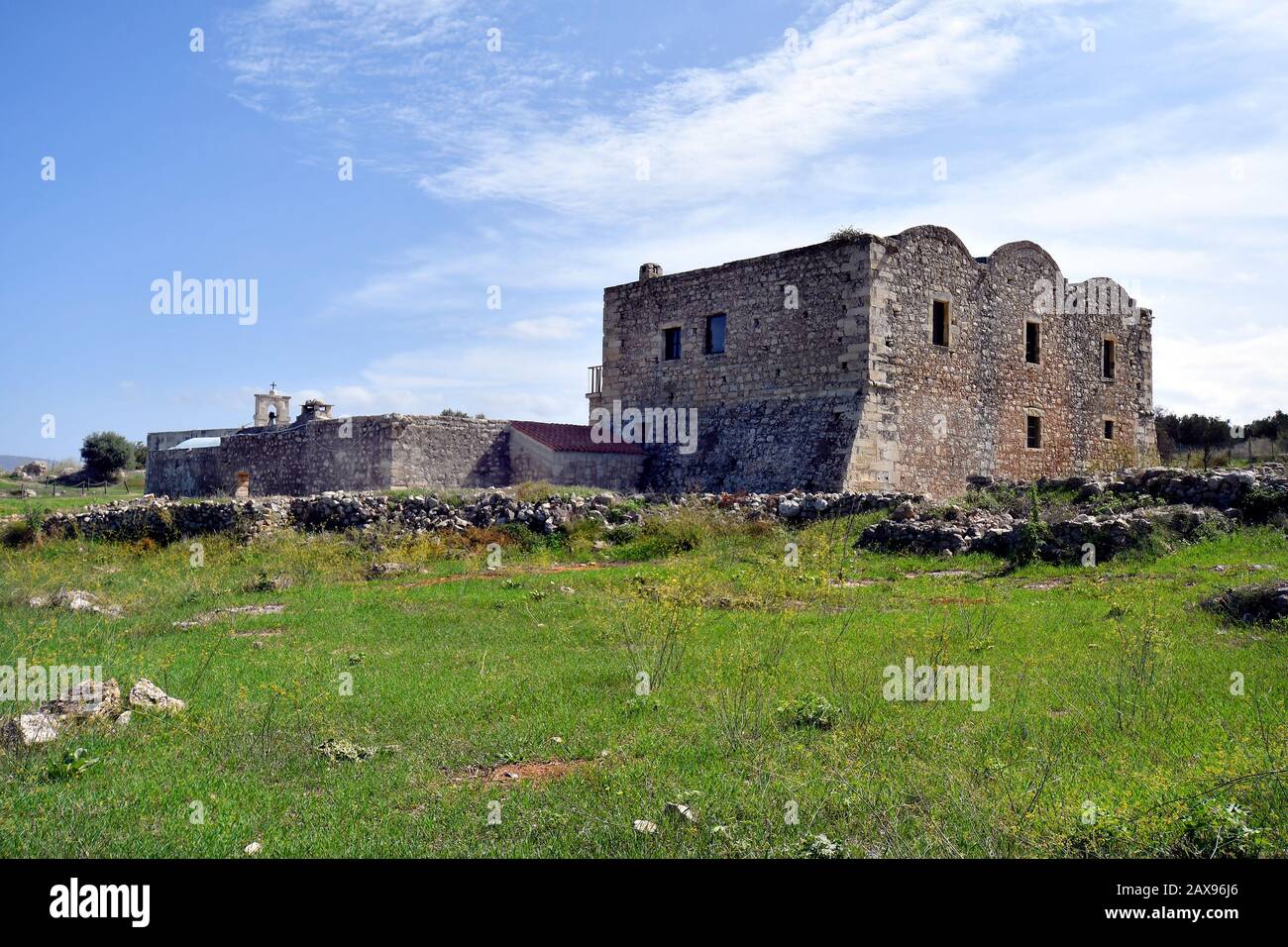 Greece, medieval monastery St. John the Theologian in ancient ...