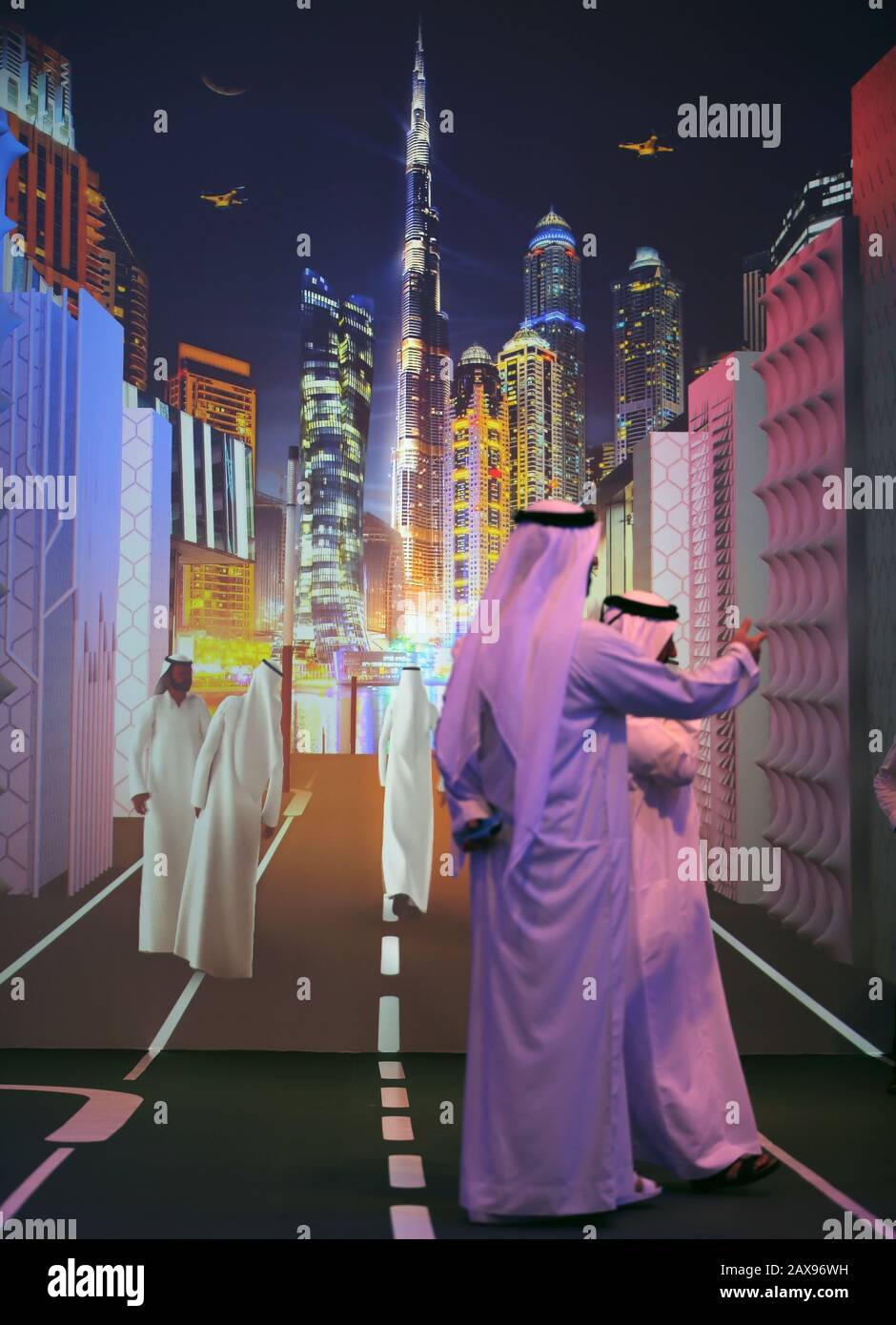 Emirati visitors attend the Future Museum at the Government Summit in ...