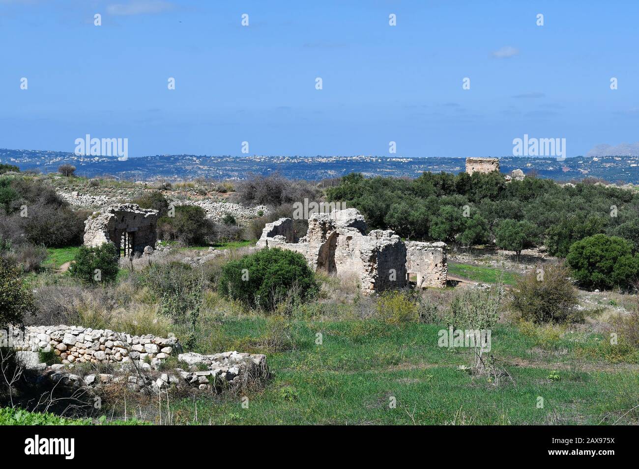 Greece, ancient Minoan ruins of Aptera Stock Photo - Alamy