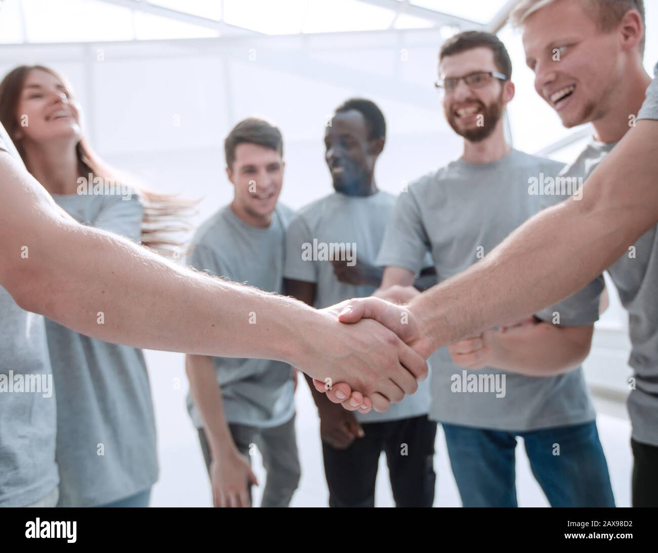 Supporting their team leaders hi-res stock photography and images - Alamy