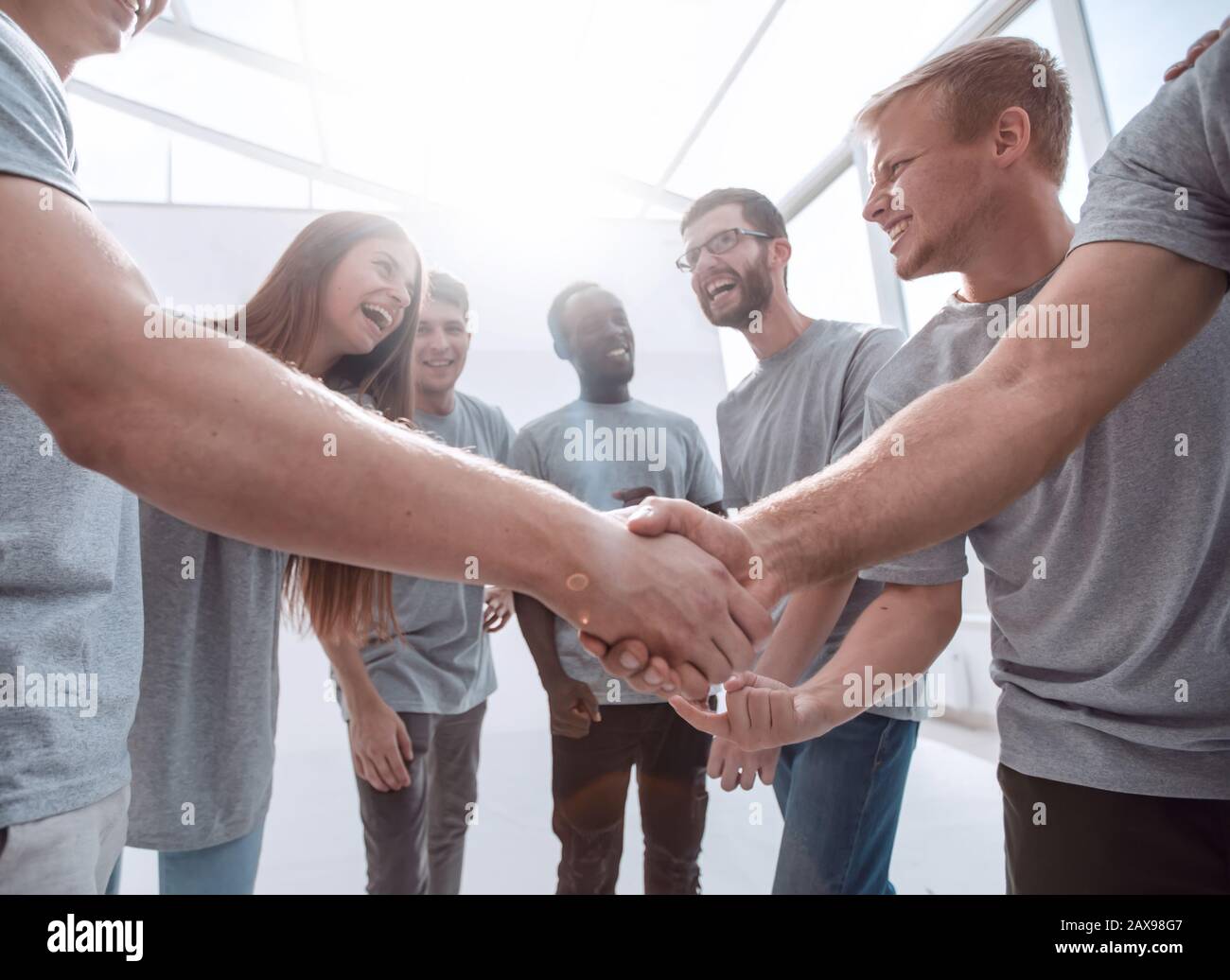 Supporting their team leaders hi-res stock photography and images - Alamy
