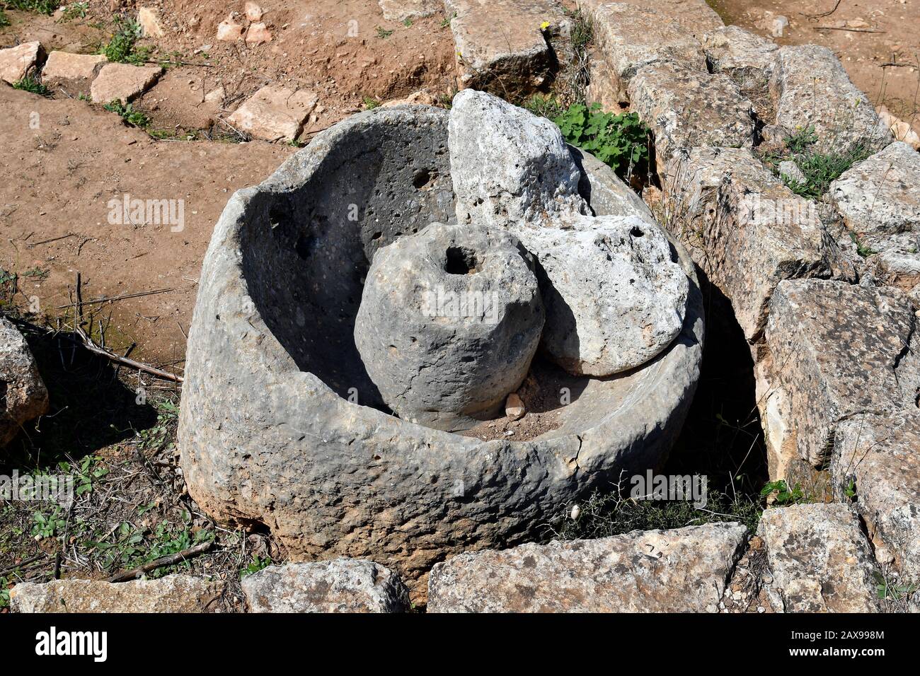 Greece, ancient Minoan ruins of Aptera in Crete Stock Photo - Alamy