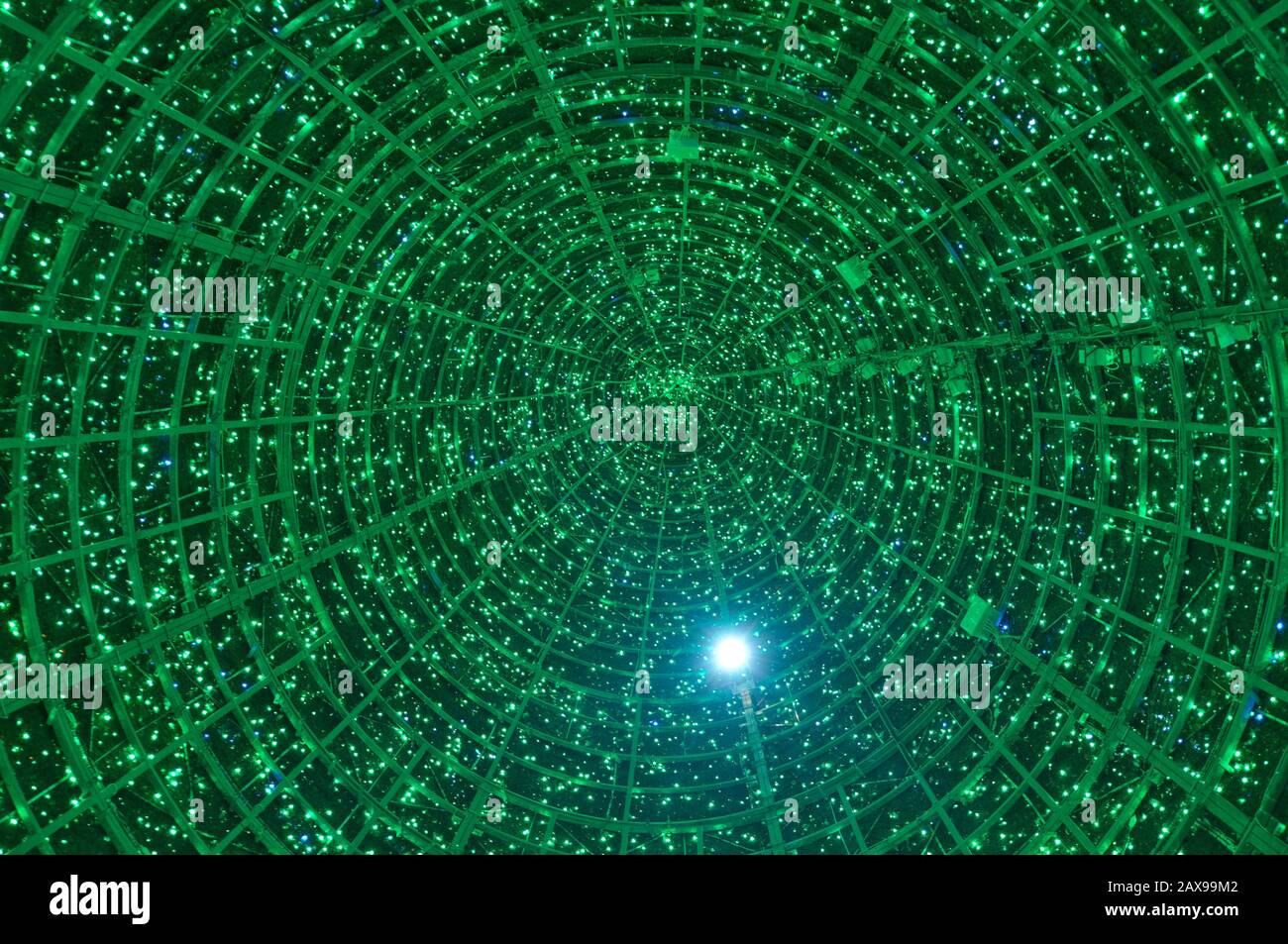 Concentric green lights structure. Background and textures Stock Photo ...