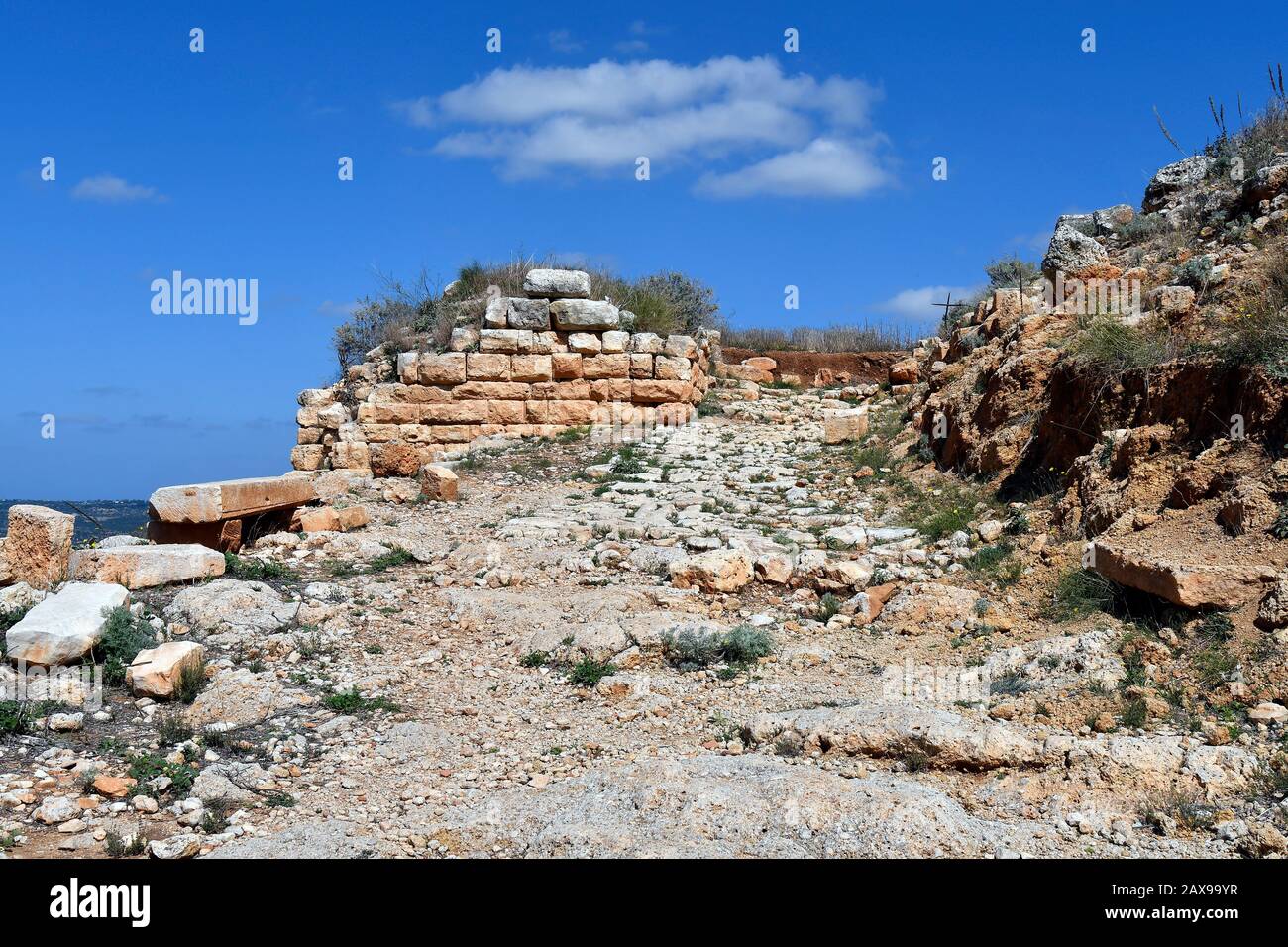 Greece, Crete, ancient street in the ruins of Aptera Stock Photo - Alamy