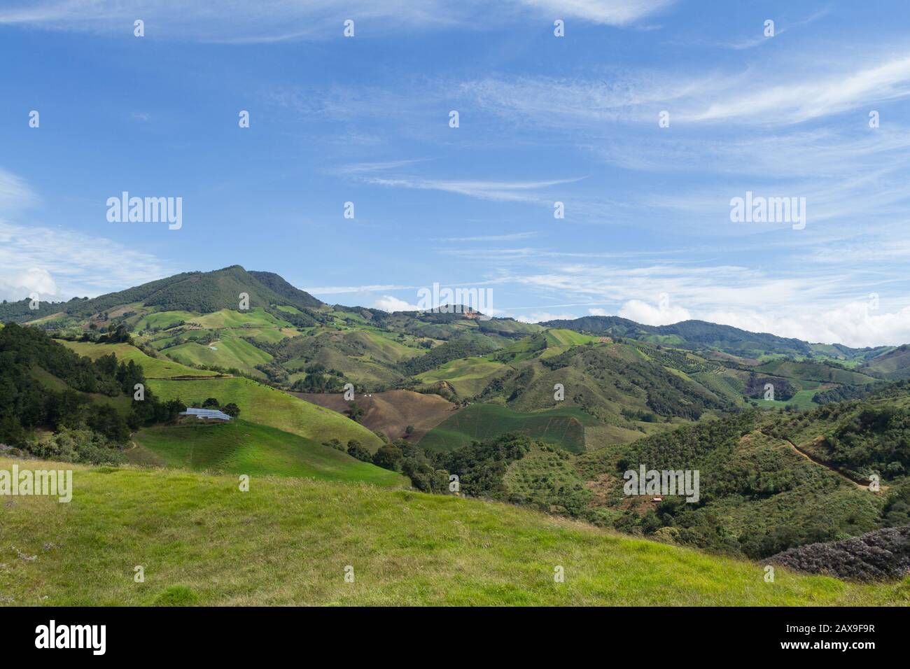 Green and beautiful mountains in Antioquia, Colombia Stock Photo - Alamy