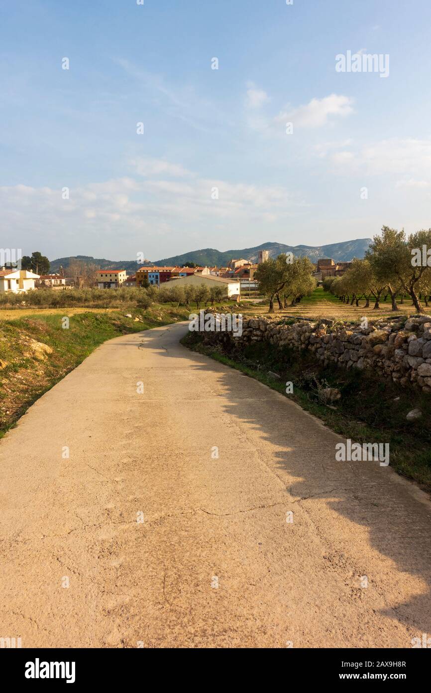 The surroundings of the town of Sant Mateu, Spain Stock Photo - Alamy