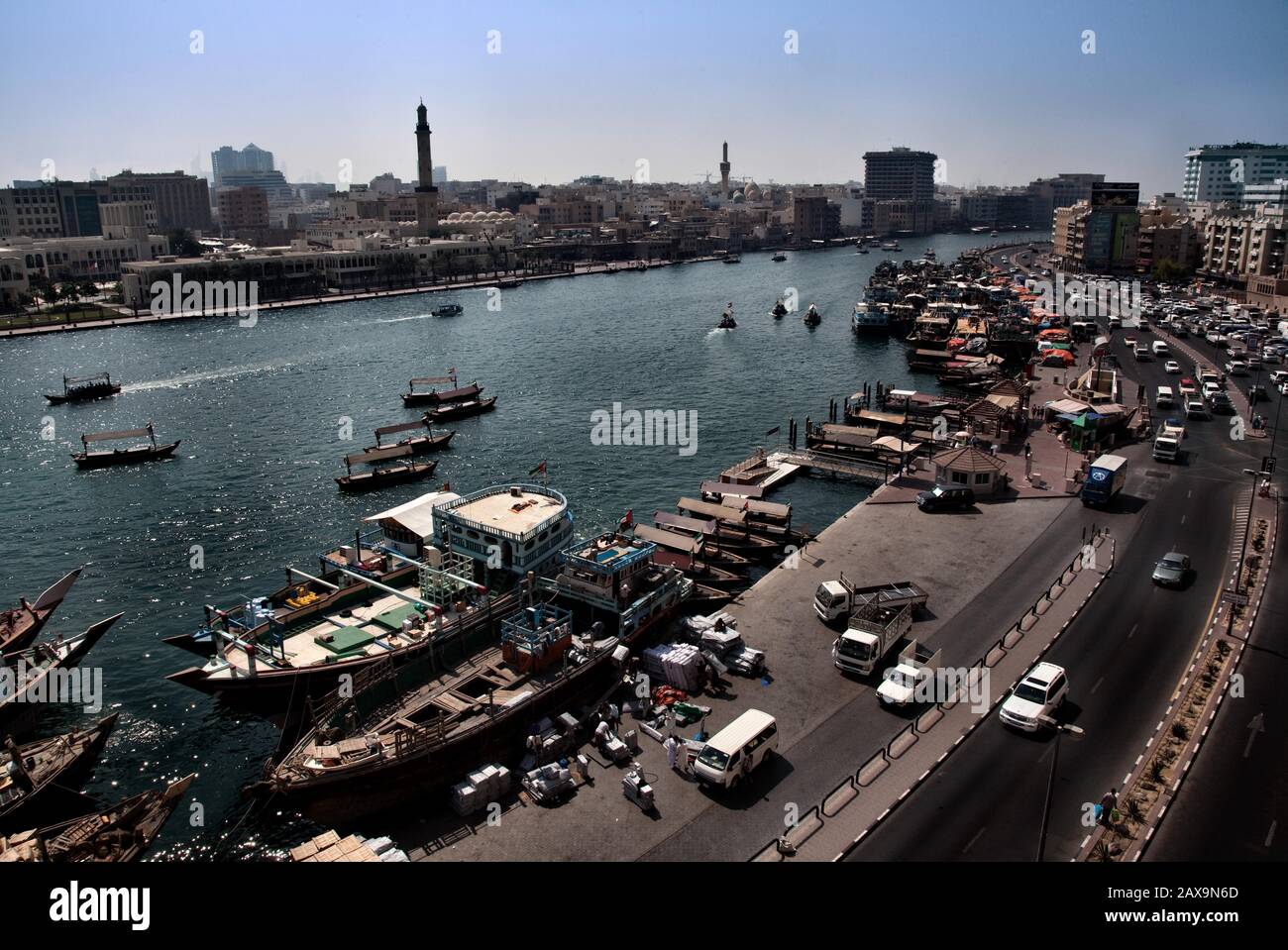 Aerial View of the Dubai Creek Stock Photo - Alamy