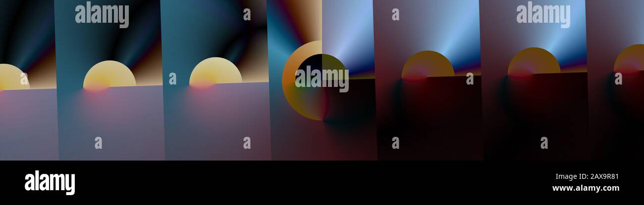 Digital art, high resolution panoramic abstract objects, Germany Stock ...
