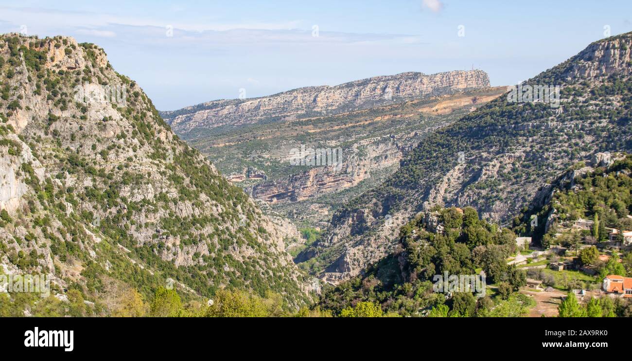 A Unesco World Heritage Site, the Kadisha Valley runs for 35 km, carved ...