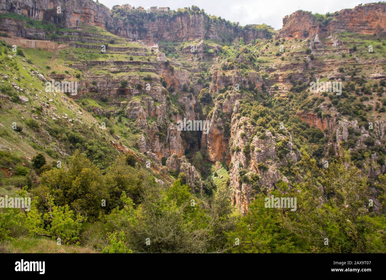 A Unesco World Heritage Site, the Kadisha Valley runs for 35 km, carved ...