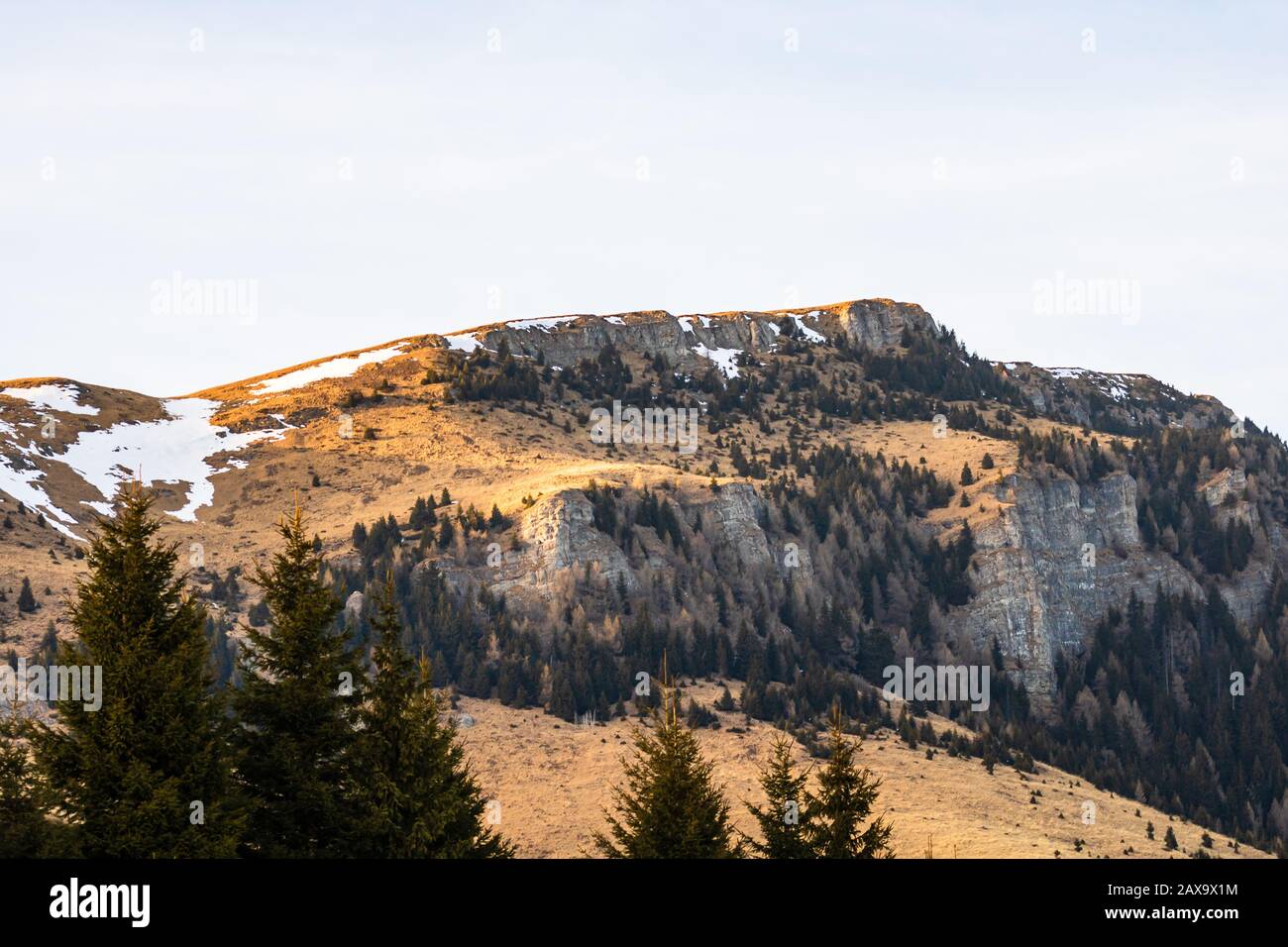 Beautiful lanscape of snowy mountains. Beautiful winter nature ...