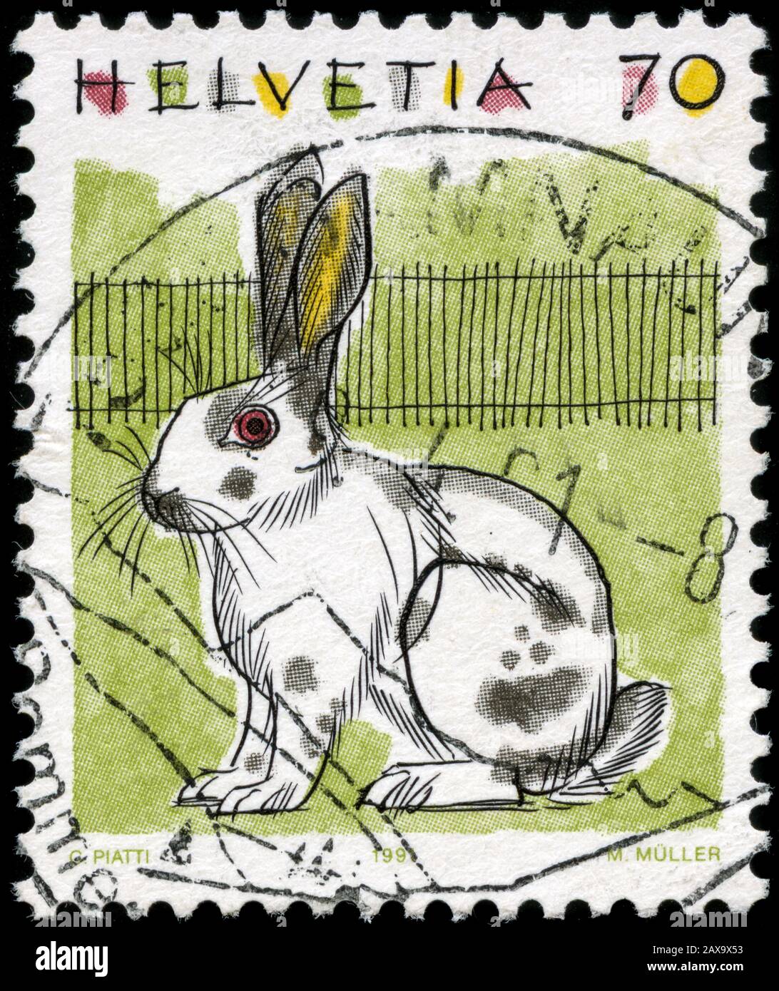 Rabbit stamp hi-res stock photography and images - Alamy