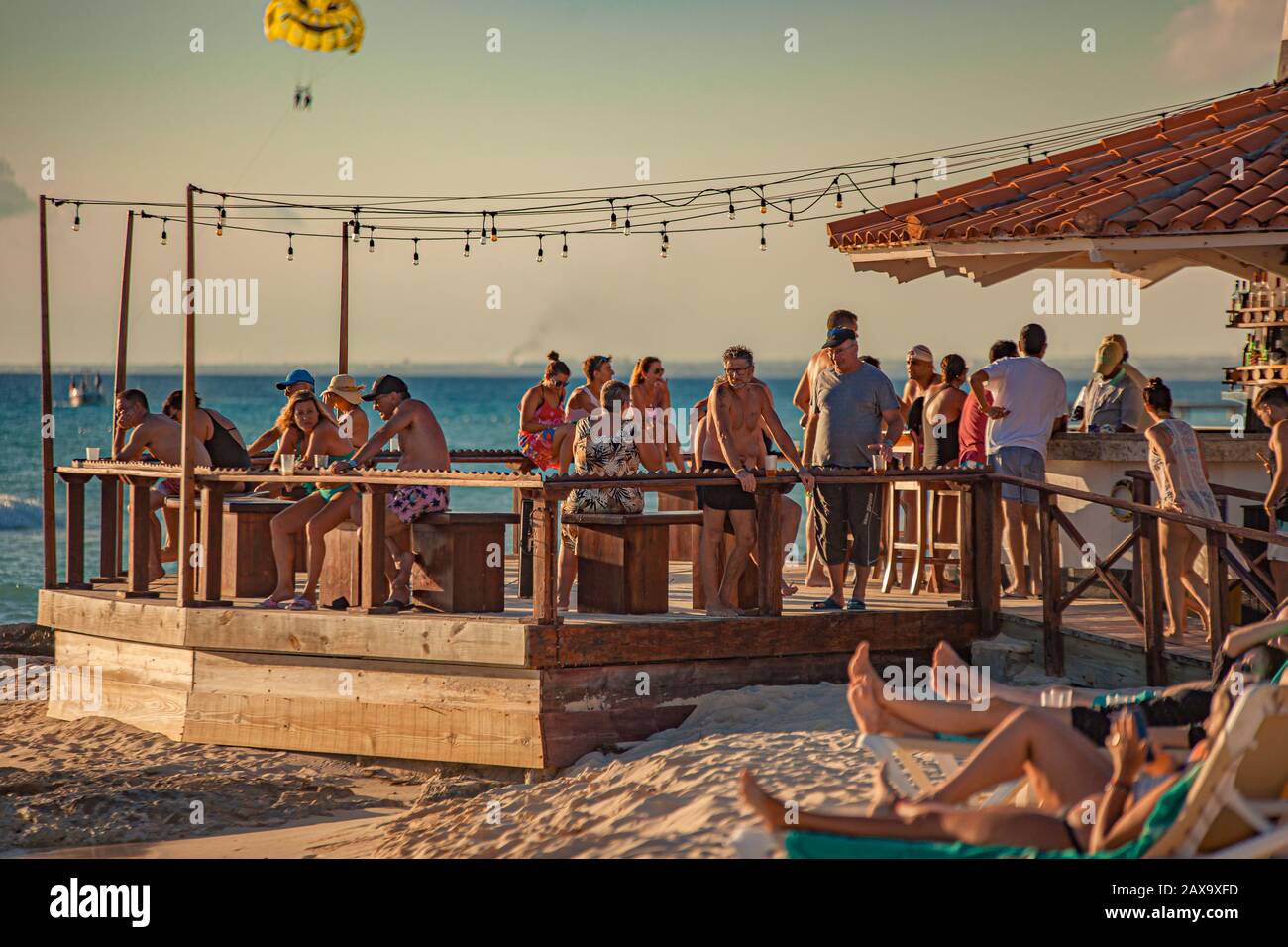 Beach bar on Dominicus beach in Dominican Republic 4 Stock Photo - Alamy
