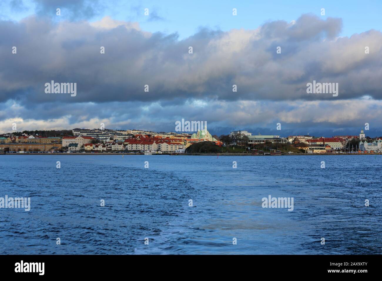 Cityscape of Stromstad Sweden With Clouds Stock Photo - Alamy