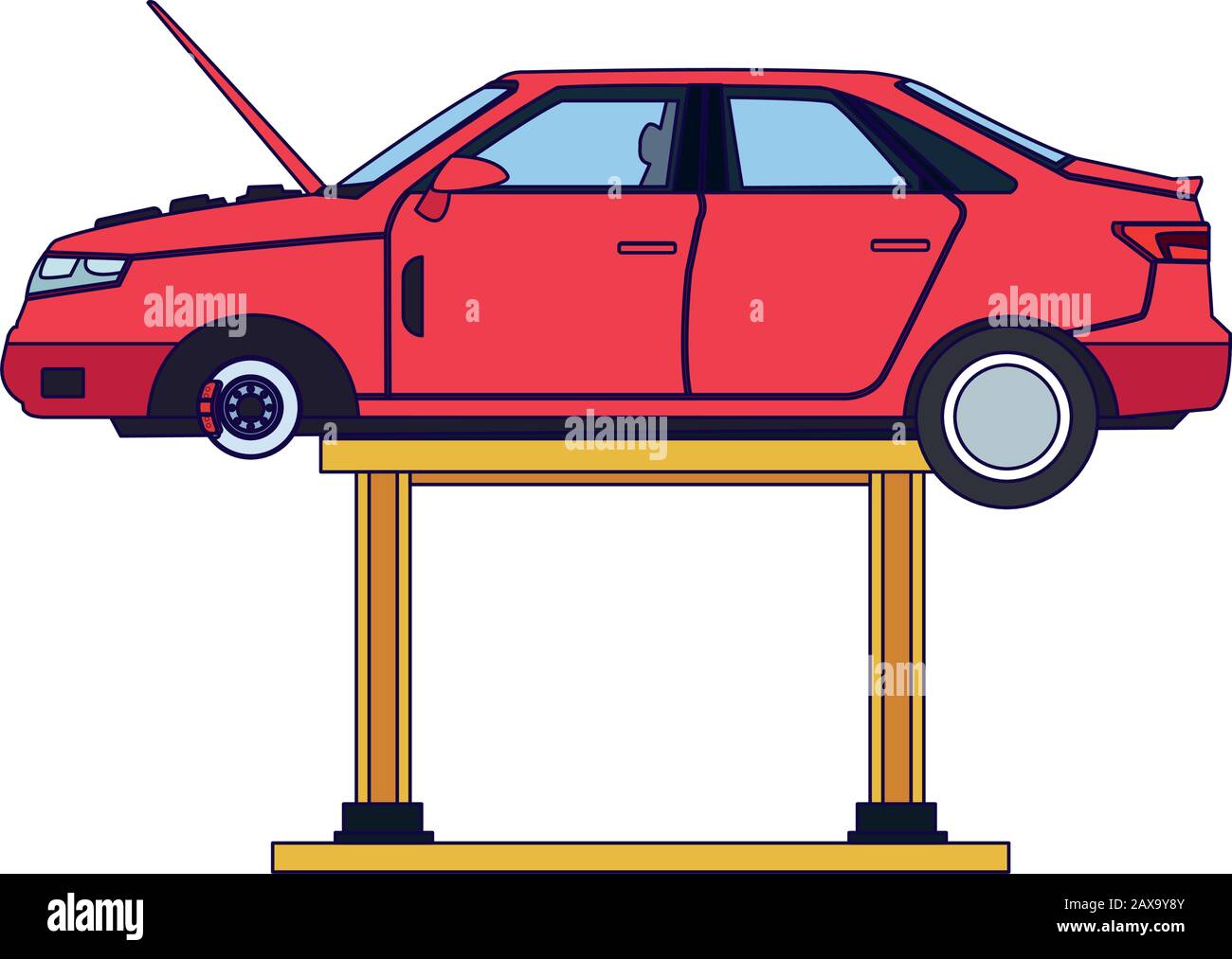 Car hood open Cut Out Stock Images & Pictures - Alamy