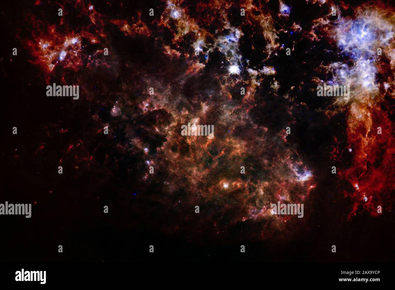 Universe scene with stars and galaxies in deep space showing the beauty ...
