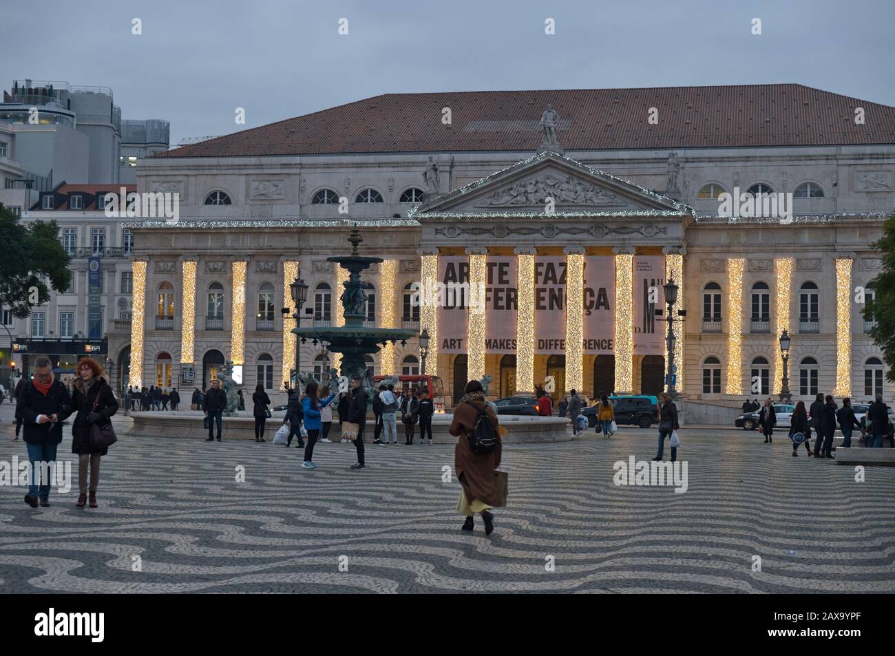 Rossio square in lisbon hi-res stock photography and images - Alamy