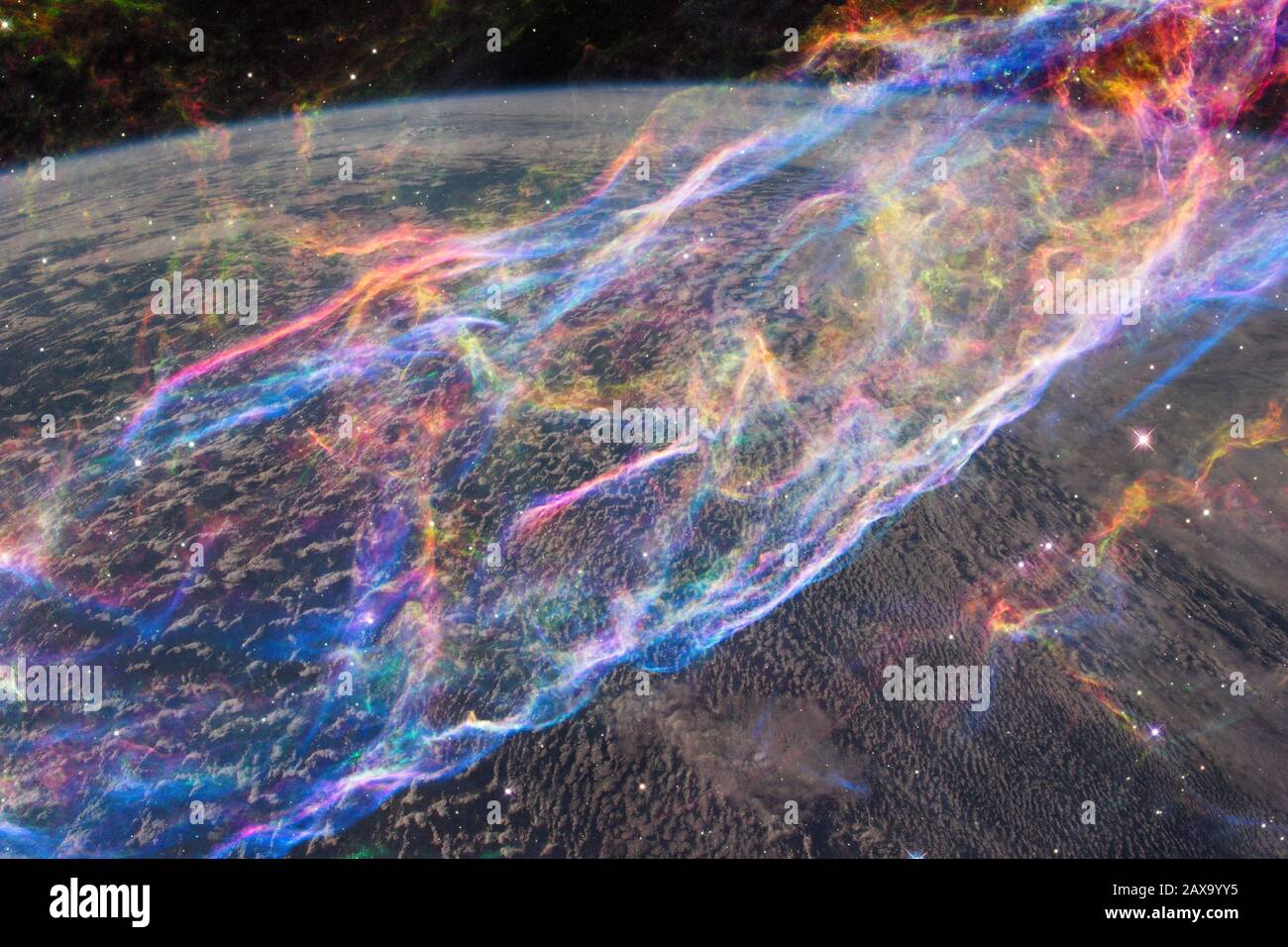 Earth and galaxy. Awesome science fiction wallpaper. Elements of this ...