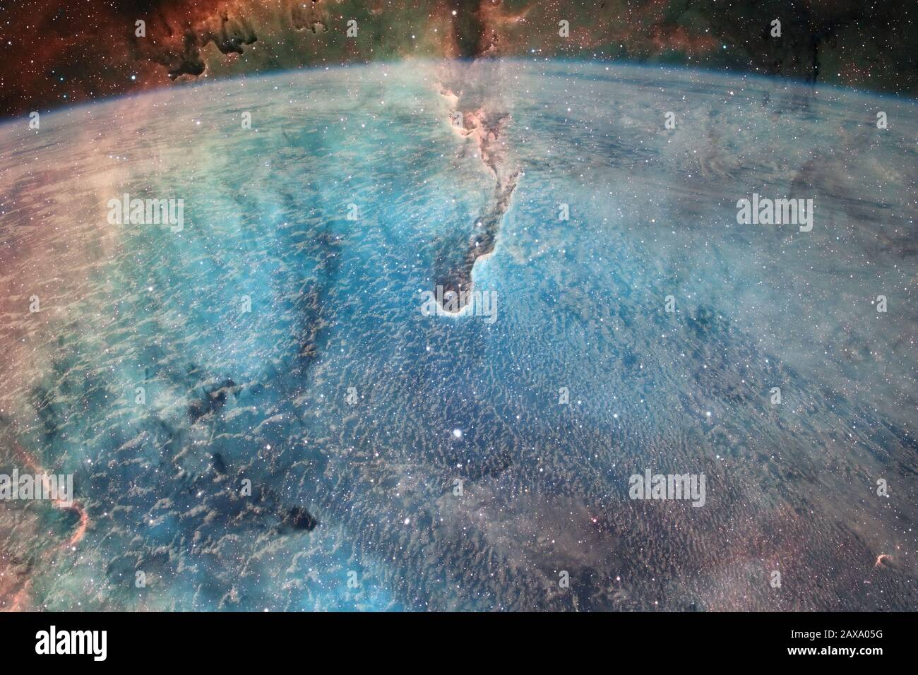 Earth and galaxy. Awesome science fiction wallpaper. Elements of this ...