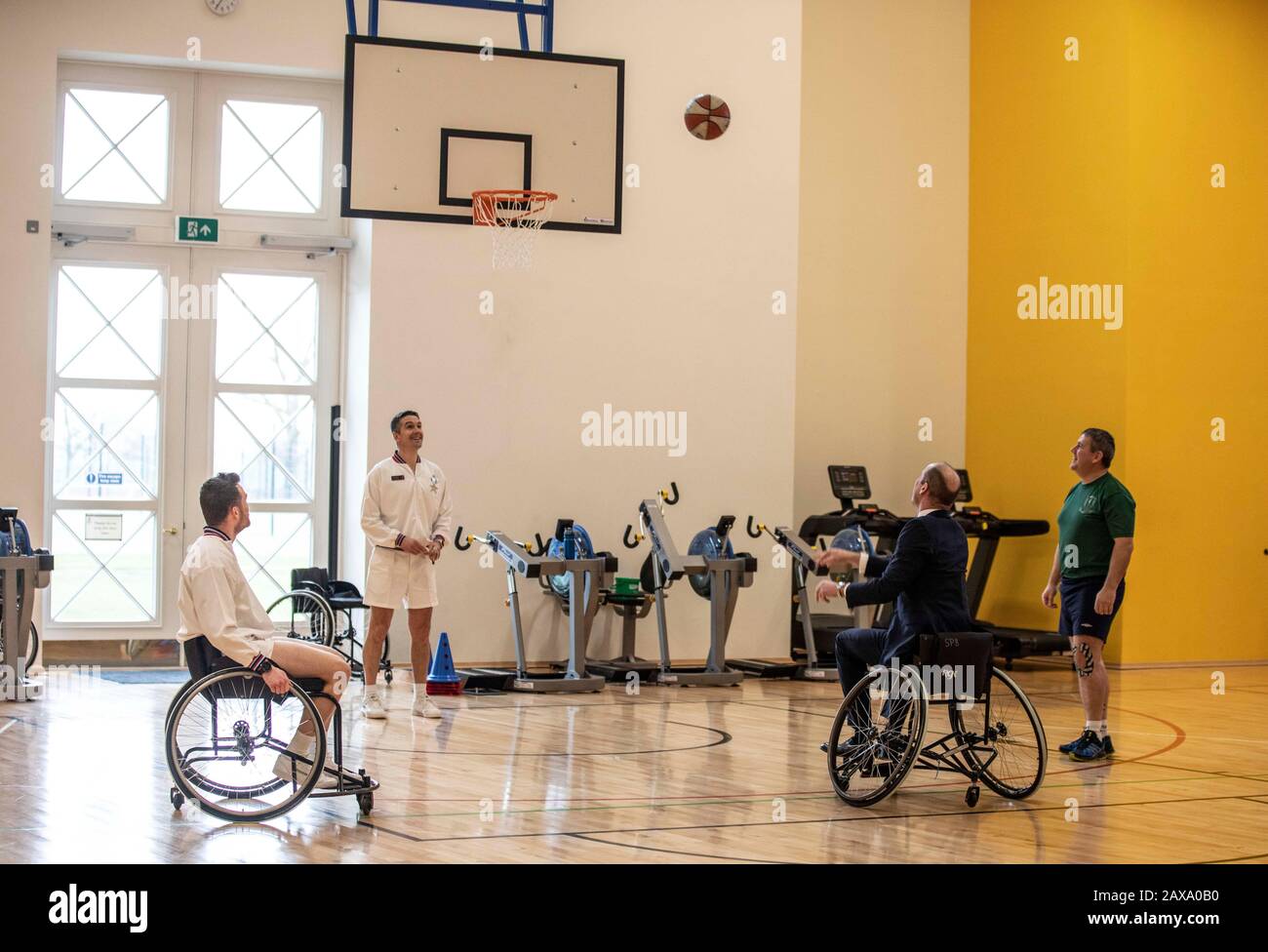 The Duke of Cambridge playing wheelchair basket ball during a visit to ...