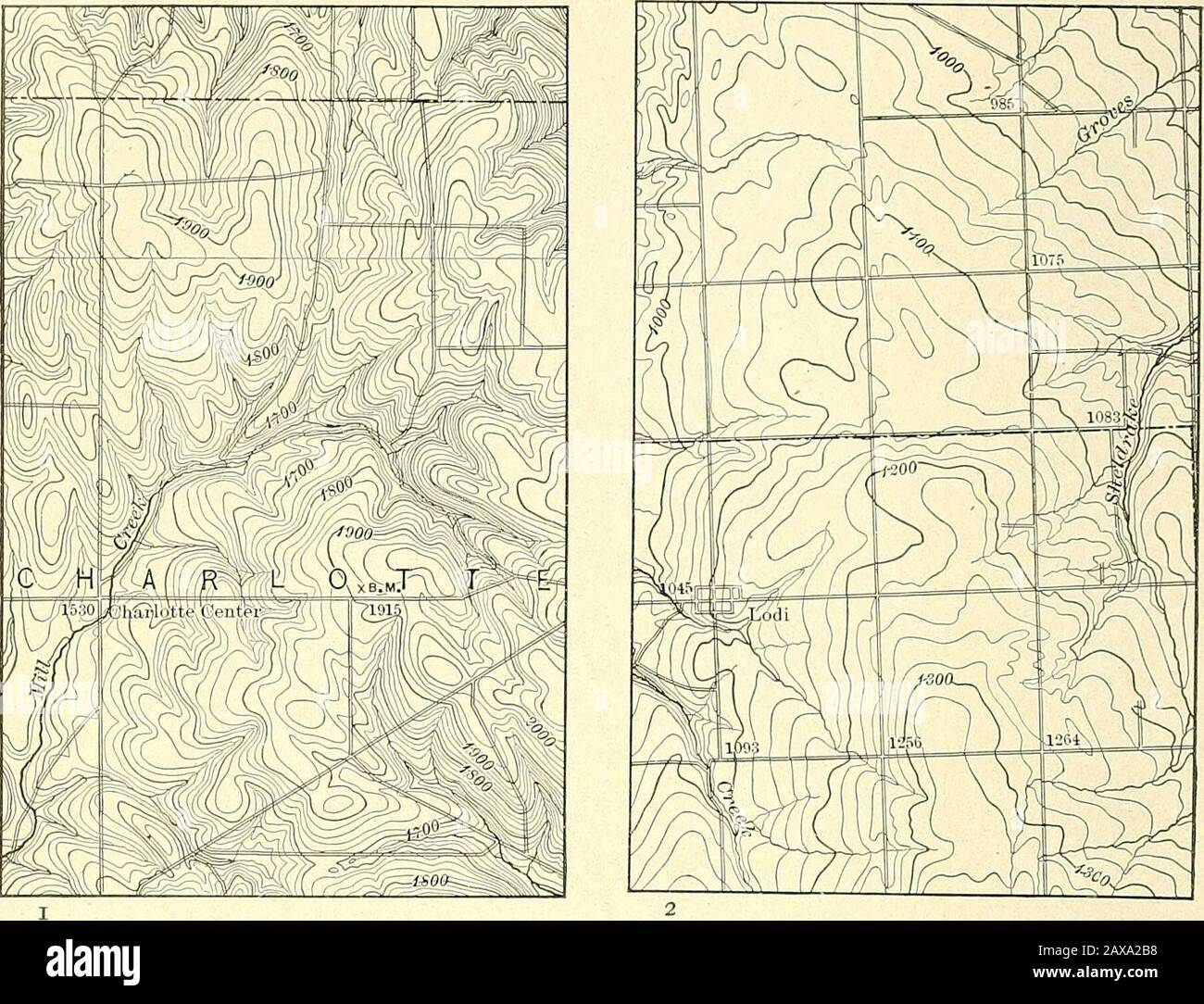 Drumlin Topographic Map