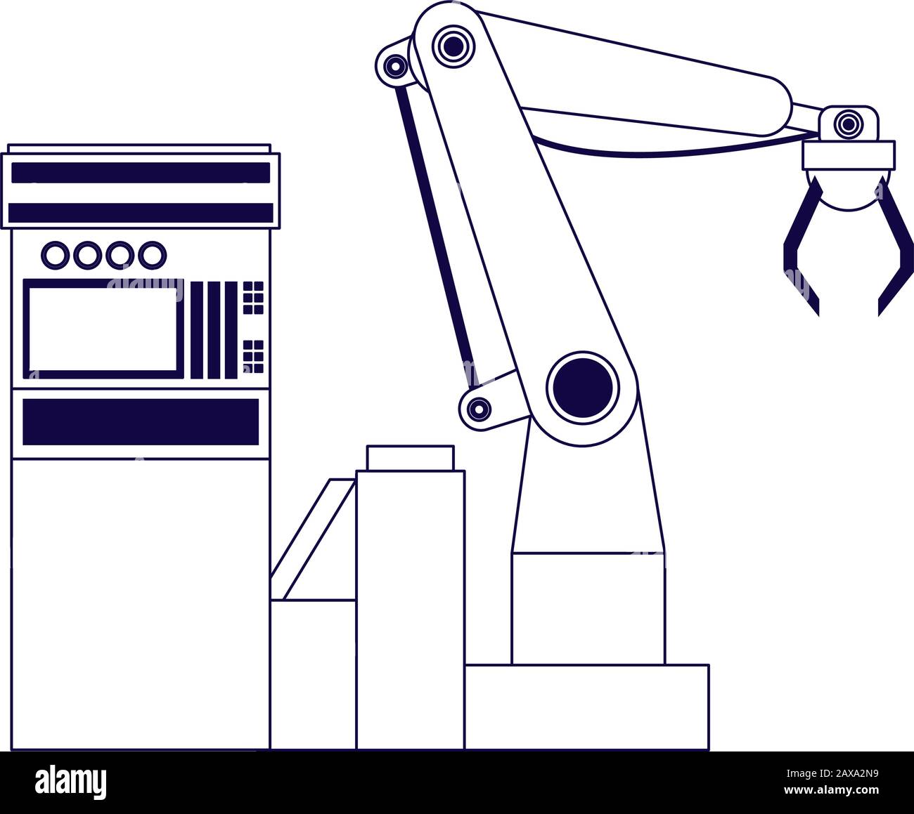 Robotic welding arm work Stock Vector Images - Alamy