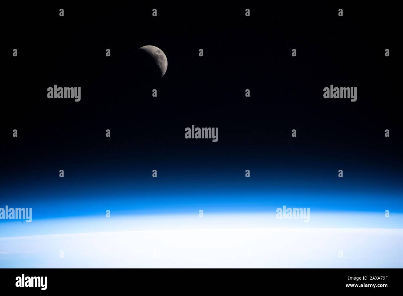 Cresent Moon From Space Station