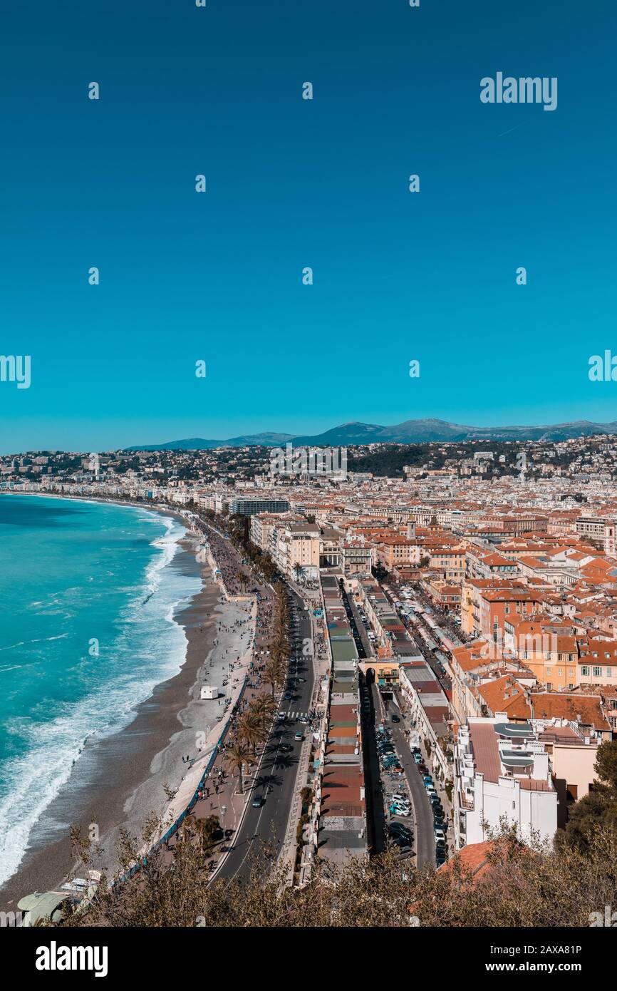 Nice france waterfront aerial hi-res stock photography and images - Alamy