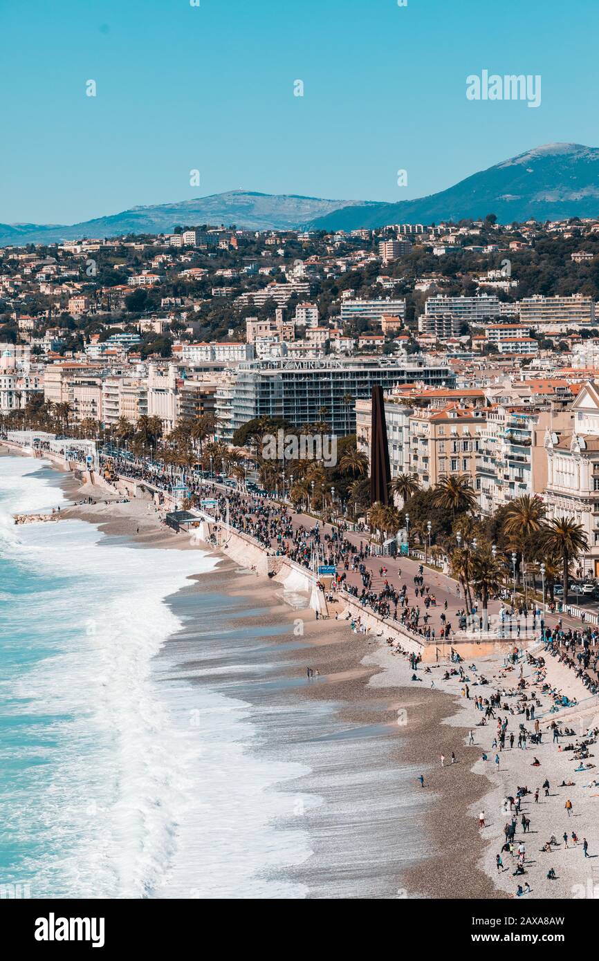 Nice france waterfront aerial hi-res stock photography and images - Alamy