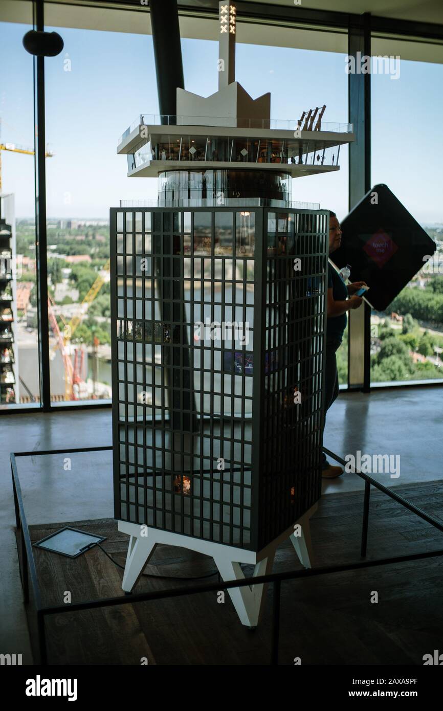 Model of eye tower in Amsterdam Stock Photo - Alamy