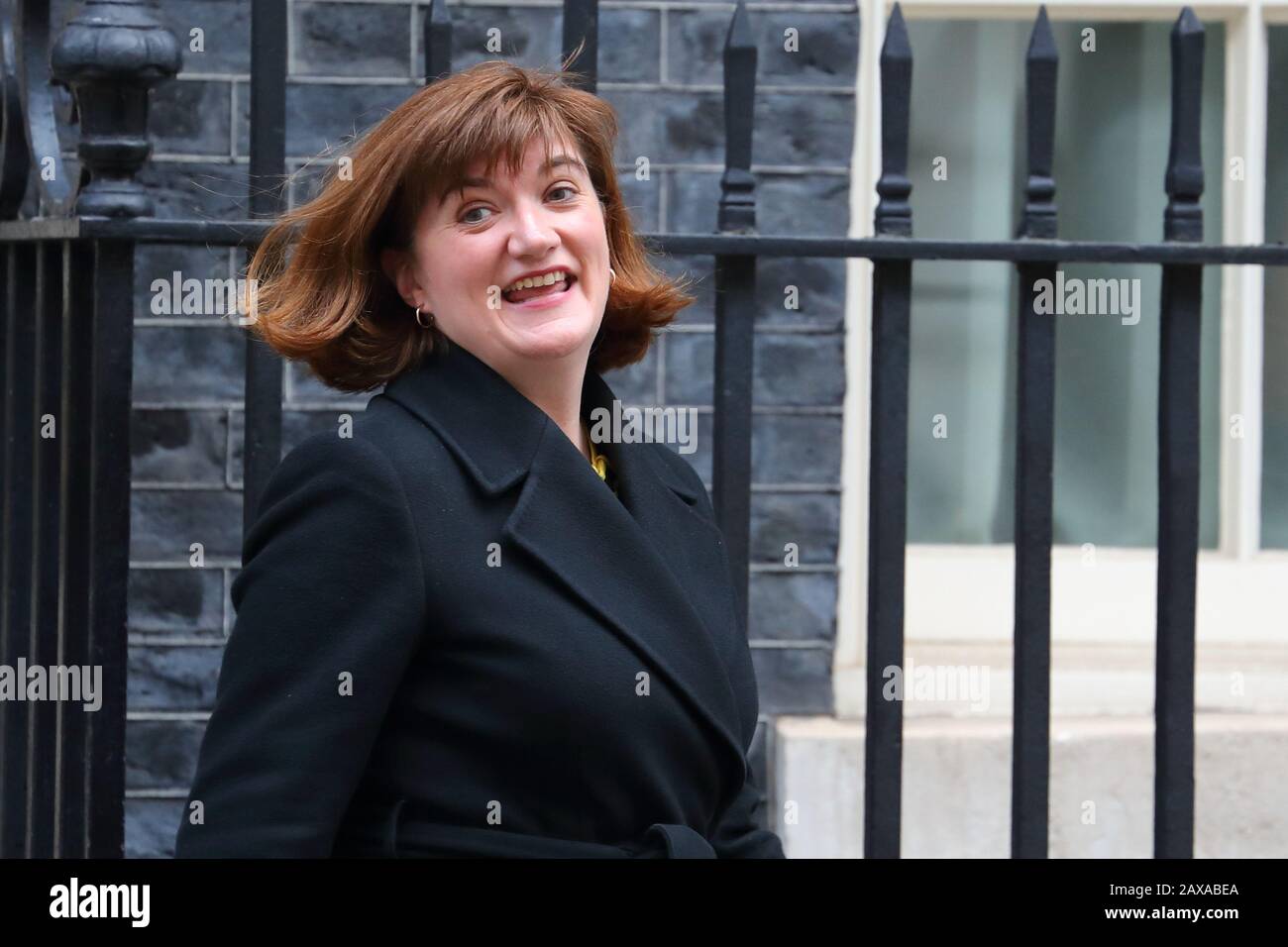 London, UK. 11th Feb, 2020. Baroness Nicky Morgan leaving Downing ...