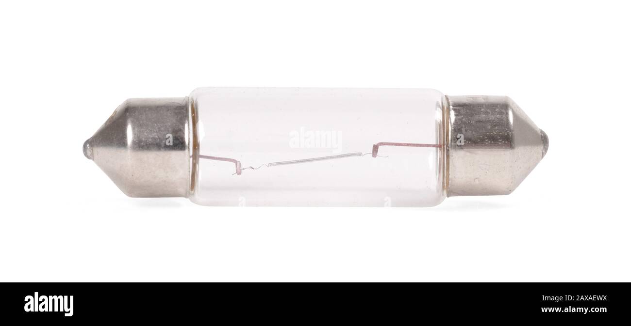 Old glass tube fuse, isolated on white baclground Stock Photo - Alamy