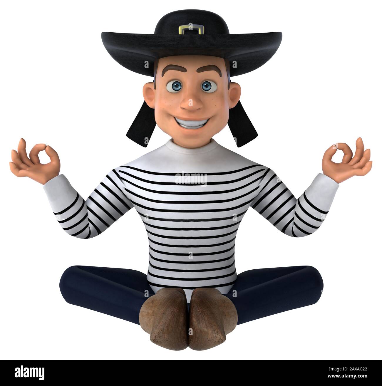 Fun 3d cartoon breton character Stock Photo - Alamy