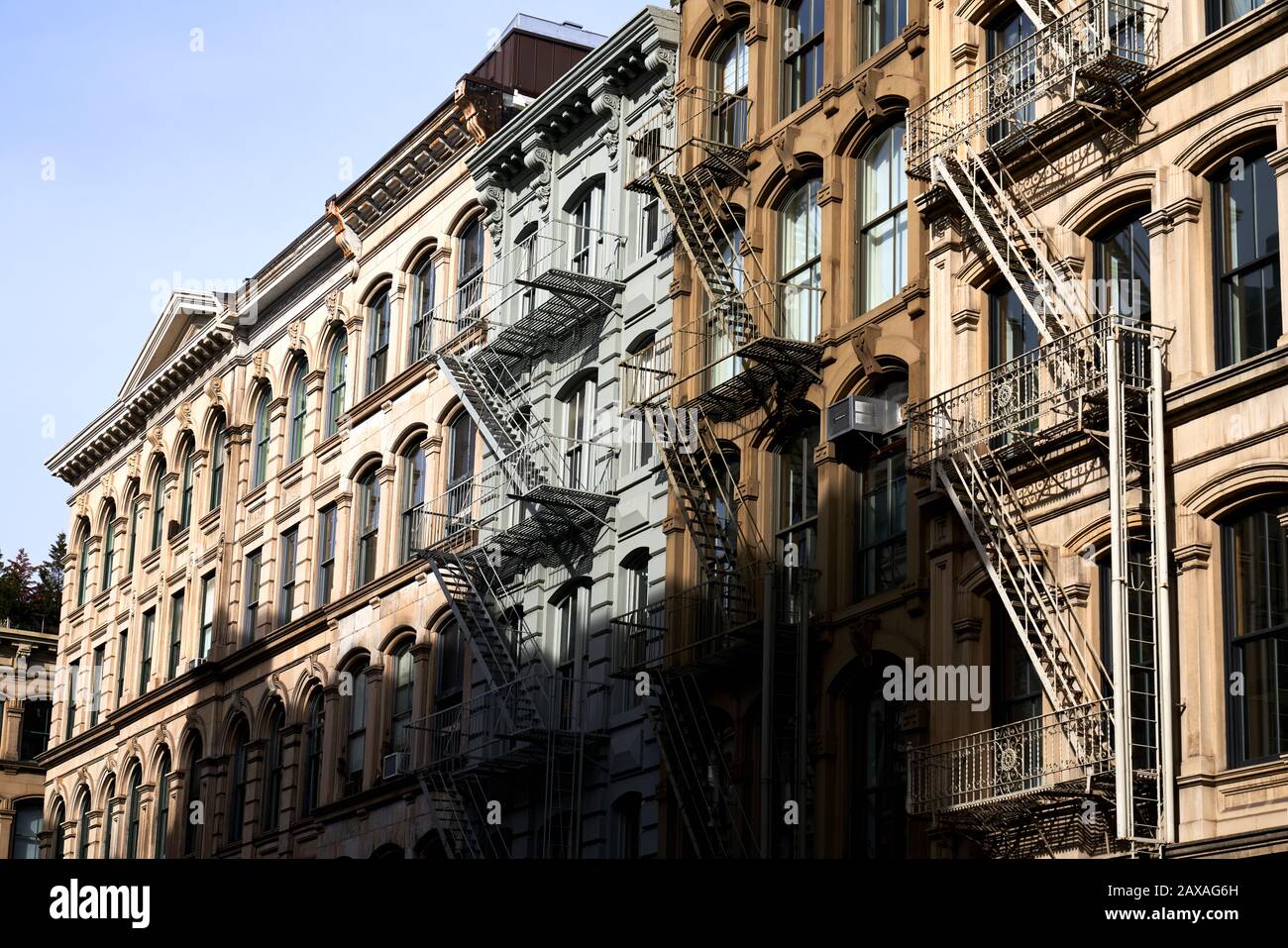 Cast iron architecture in SoHo, New York Stock Photo - Alamy