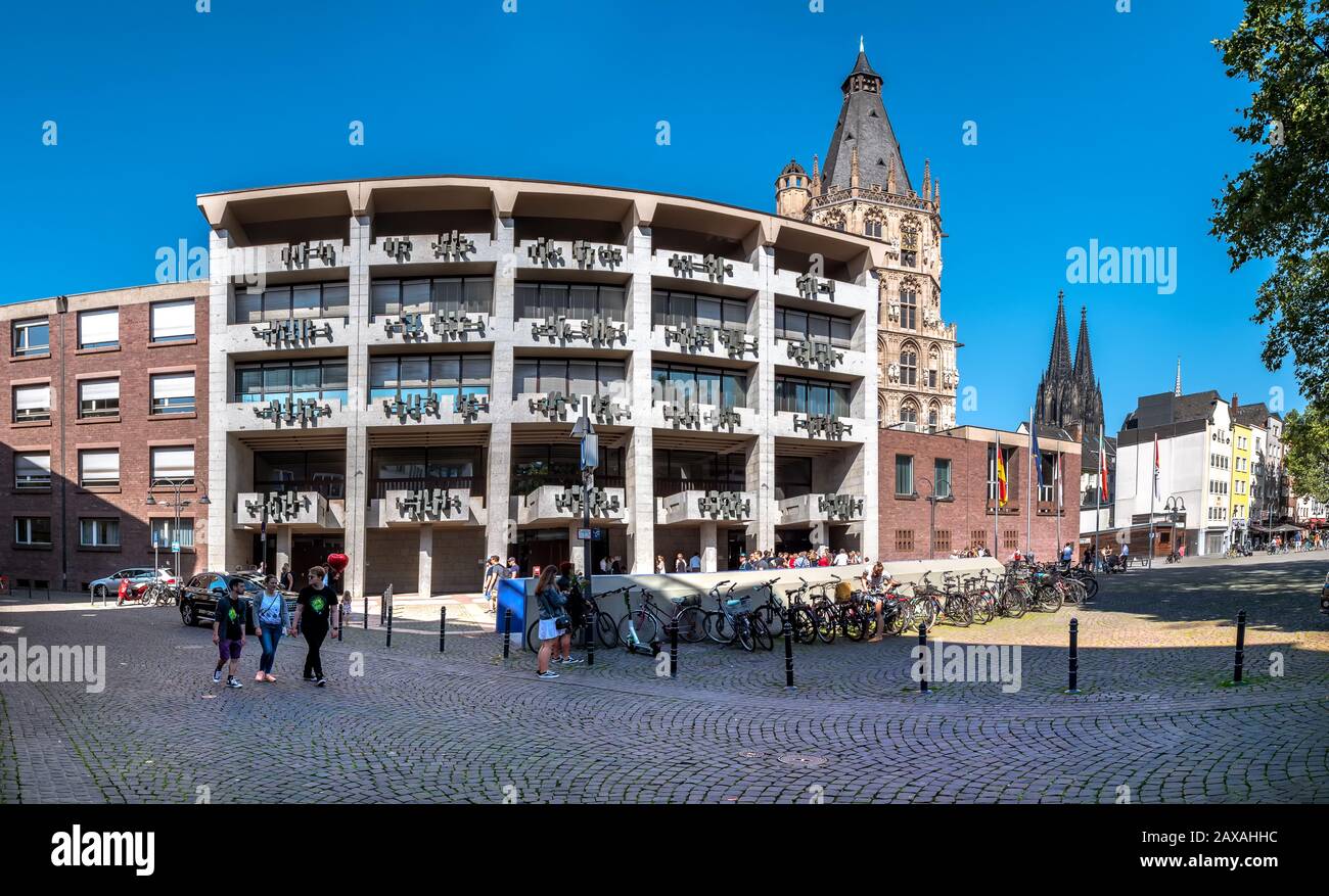 Cologne, Germany. Circa September 2019. Building of the city hall to ...