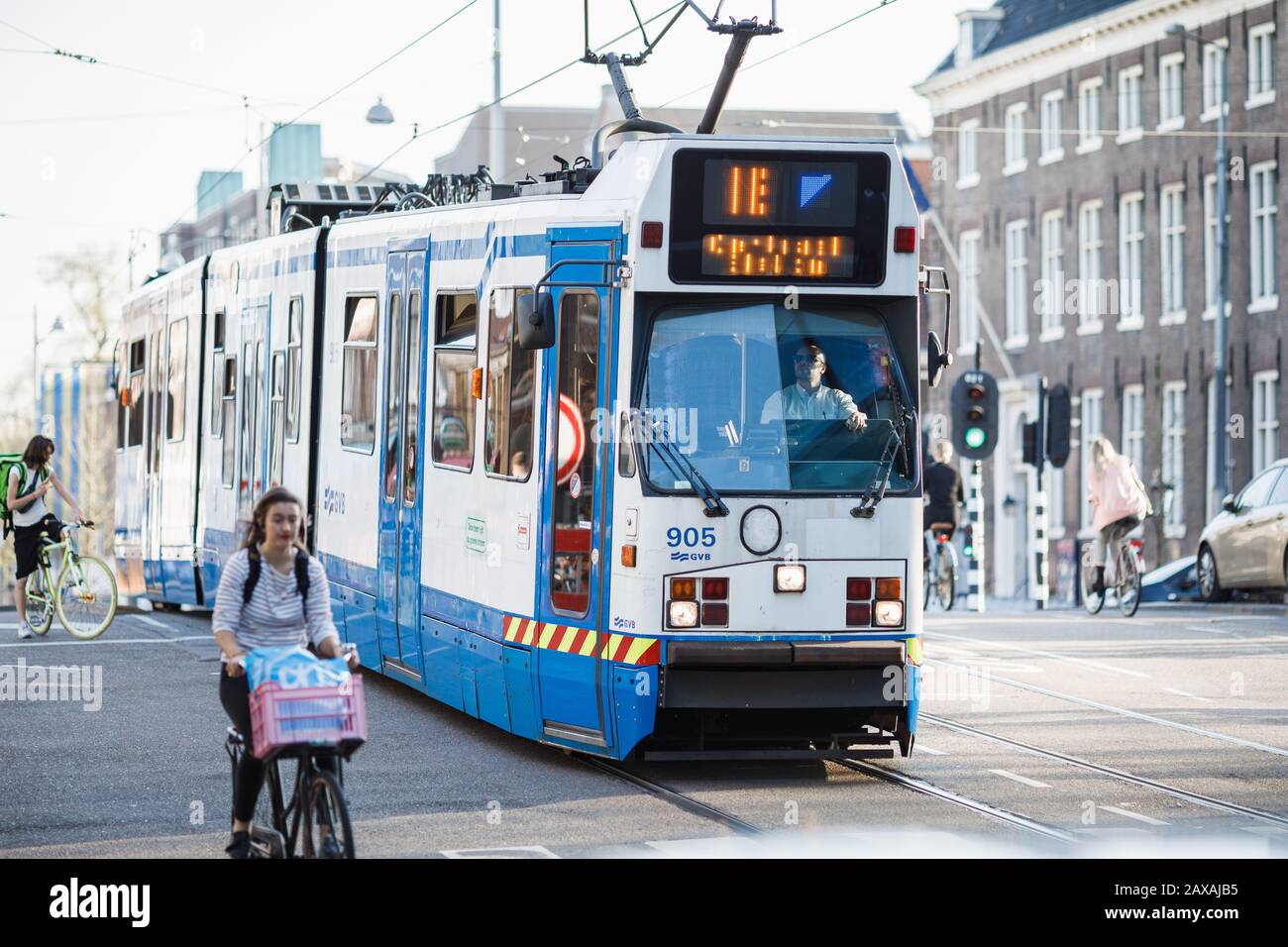 Tram street amsterdam holland hi-res stock photography and images - Alamy