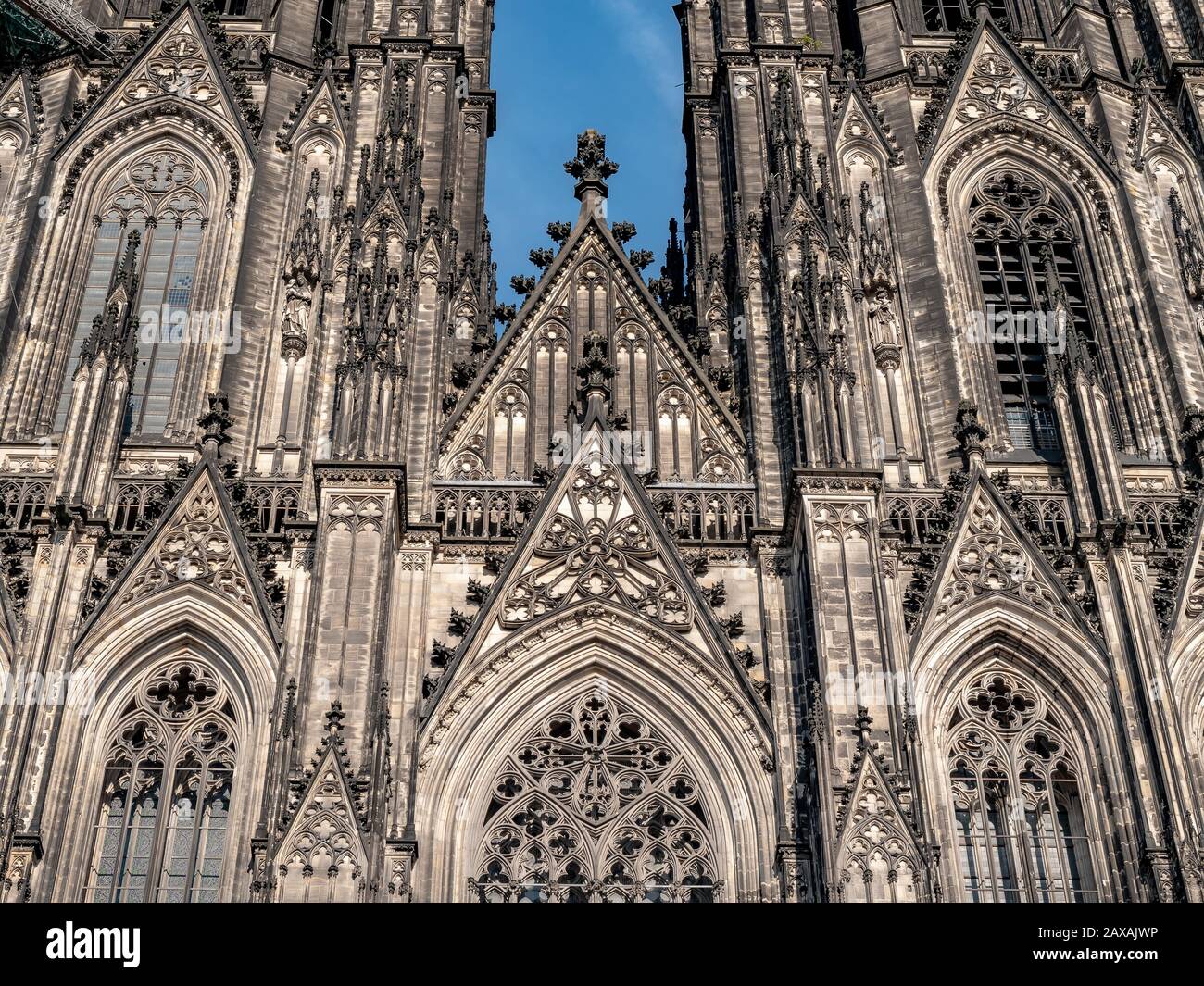 Gothic Cathedral Church of Saint Peter in Cologne, Germany on a sunny ...