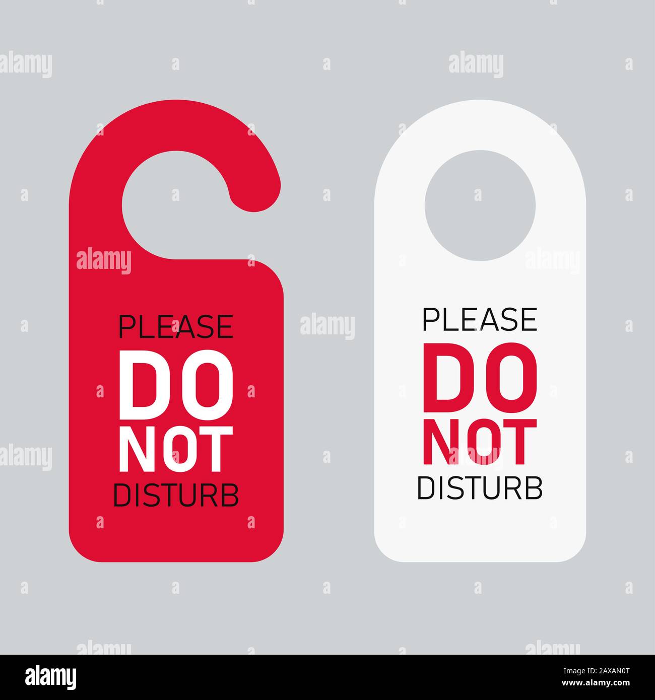 Do not disturb door hanger signs isolated message for peace. EPS10 ...