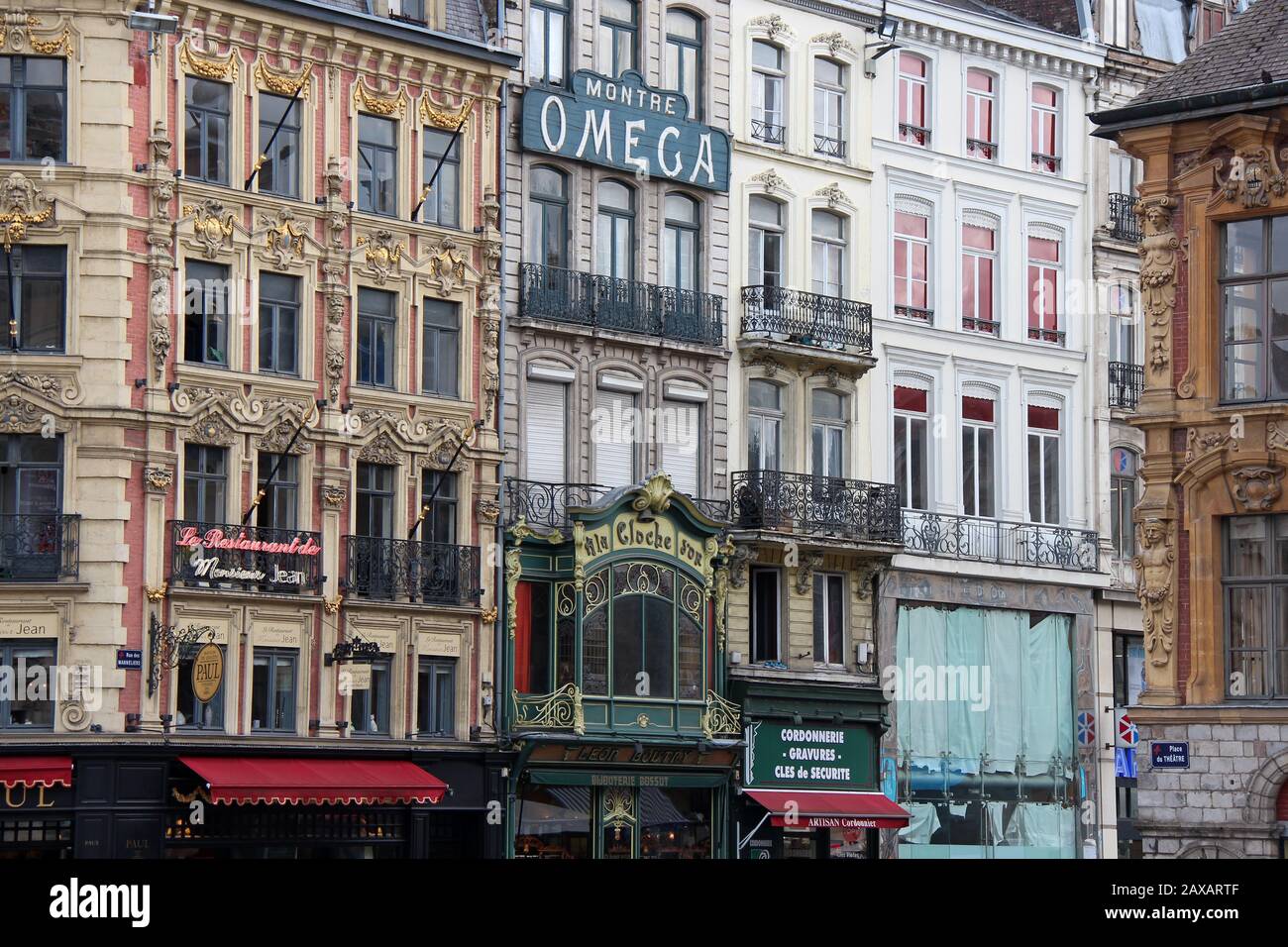 street, houses and flat buildings in lille (france Stock Photo - Alamy