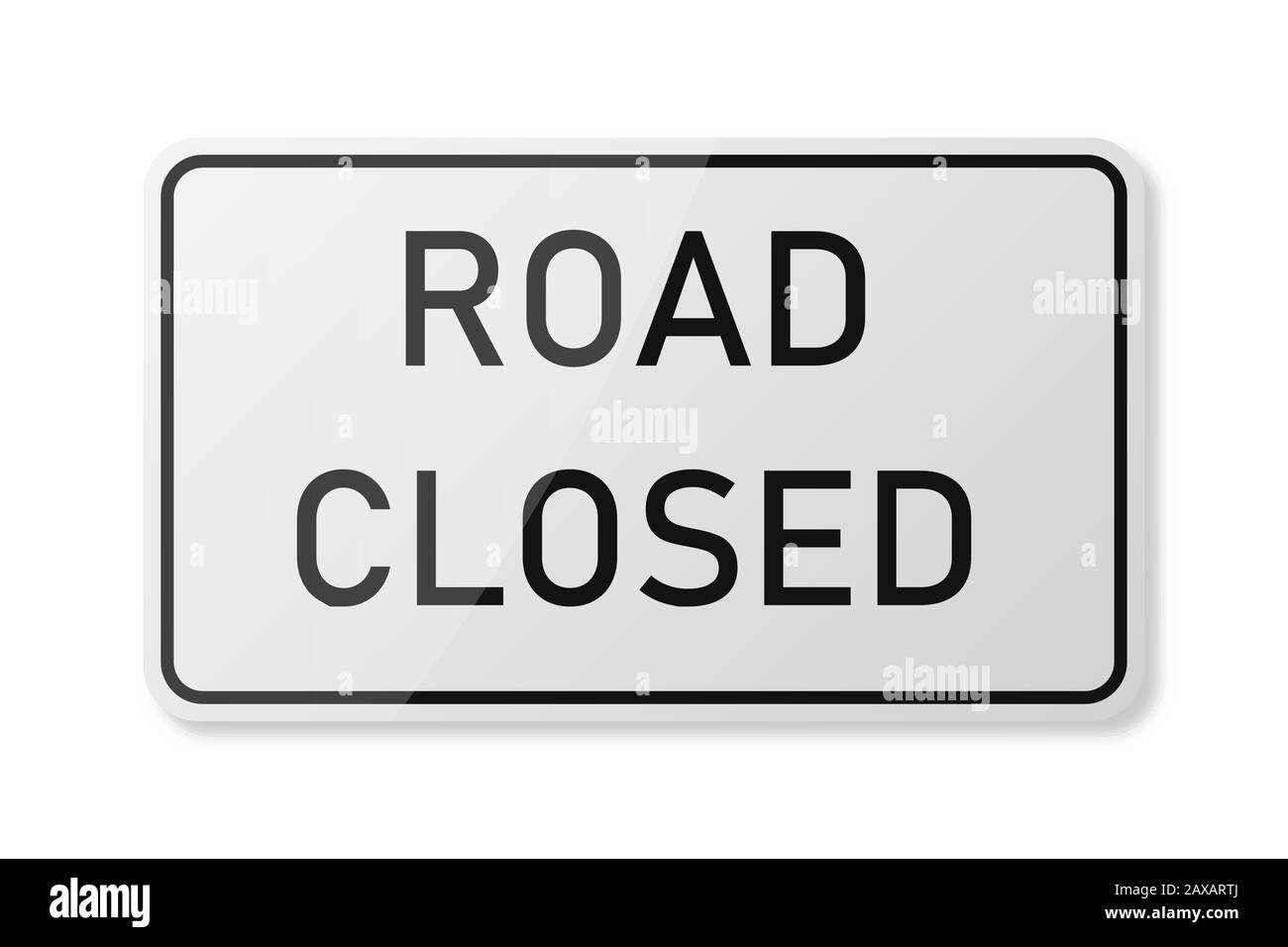 Road closed sign warning traffic. Road rules symbol barrier. Street ...