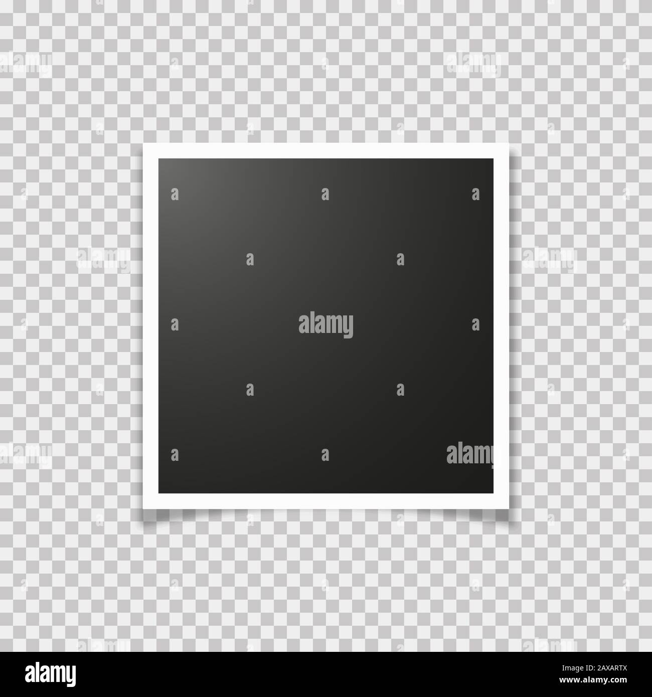 Realistic photo frame on transparent background with shadows. Album ...