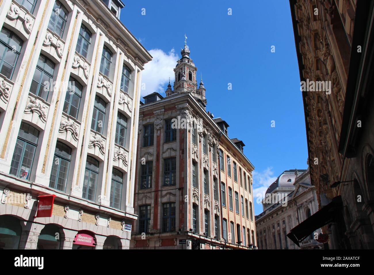 street, houses and flat buildings in lille (france Stock Photo - Alamy